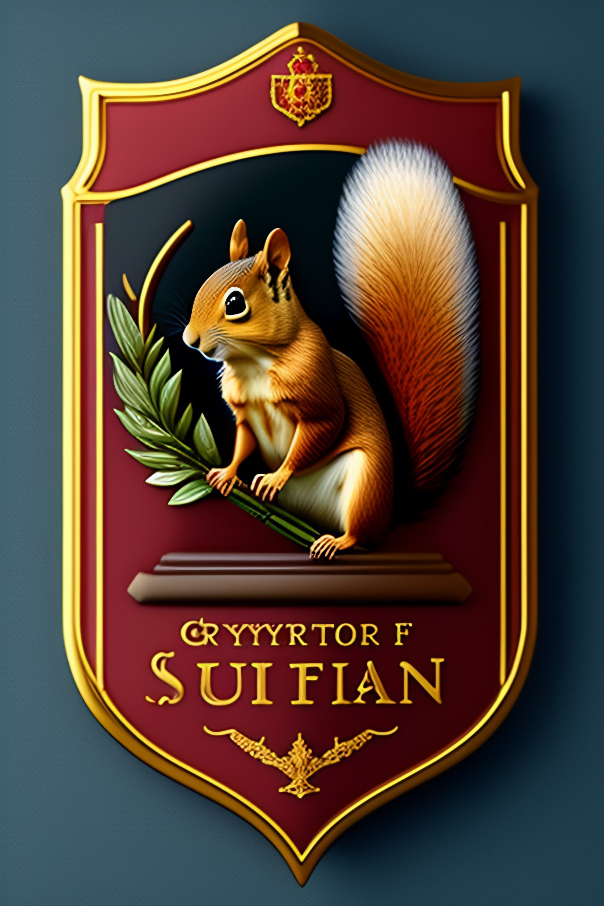 Lexica - Gryffindor crest with a squirrel