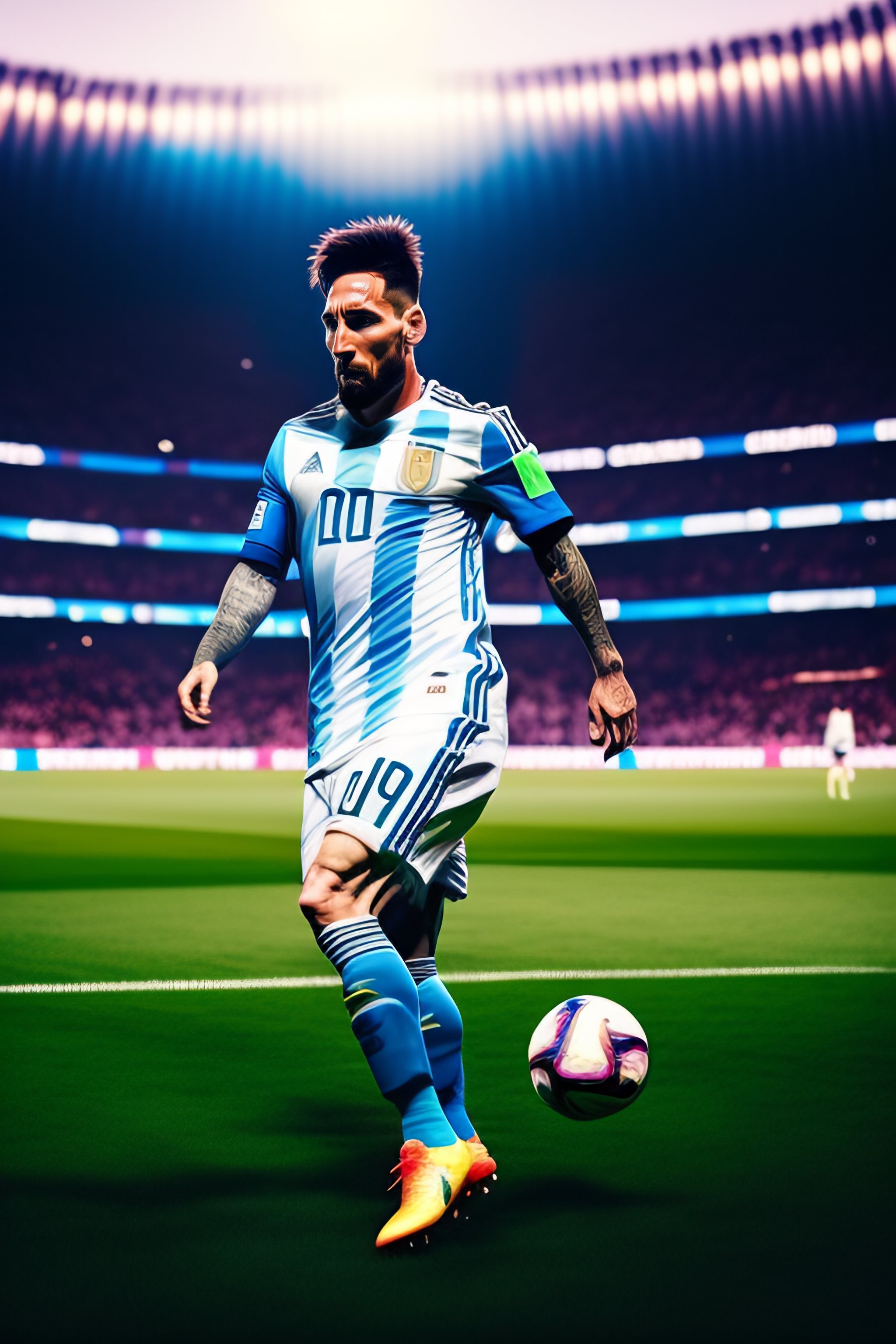 Lexica - A epic lionel messi playing for argentina and making a goal ...