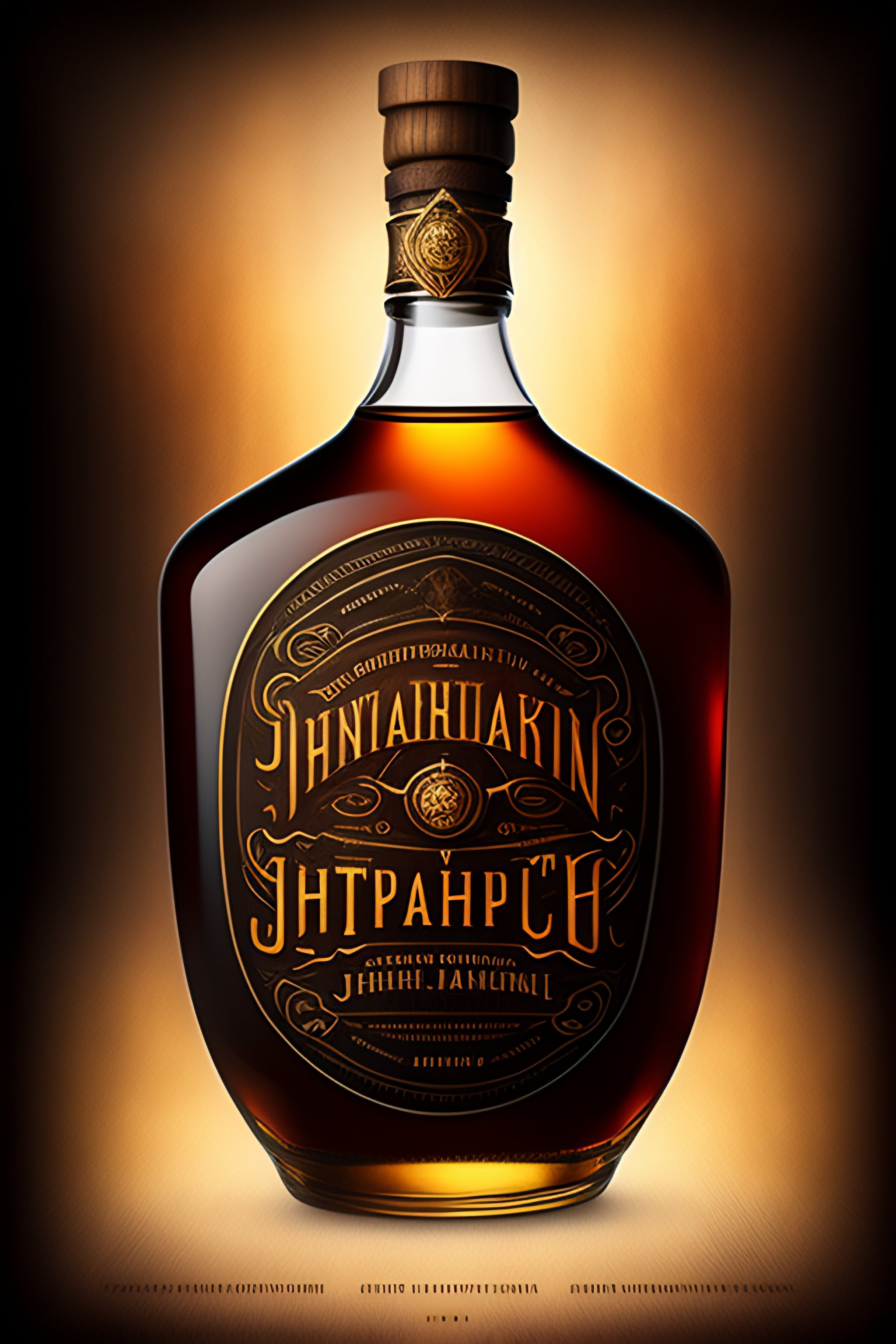 Lexica - Steampunk style whiskey label design