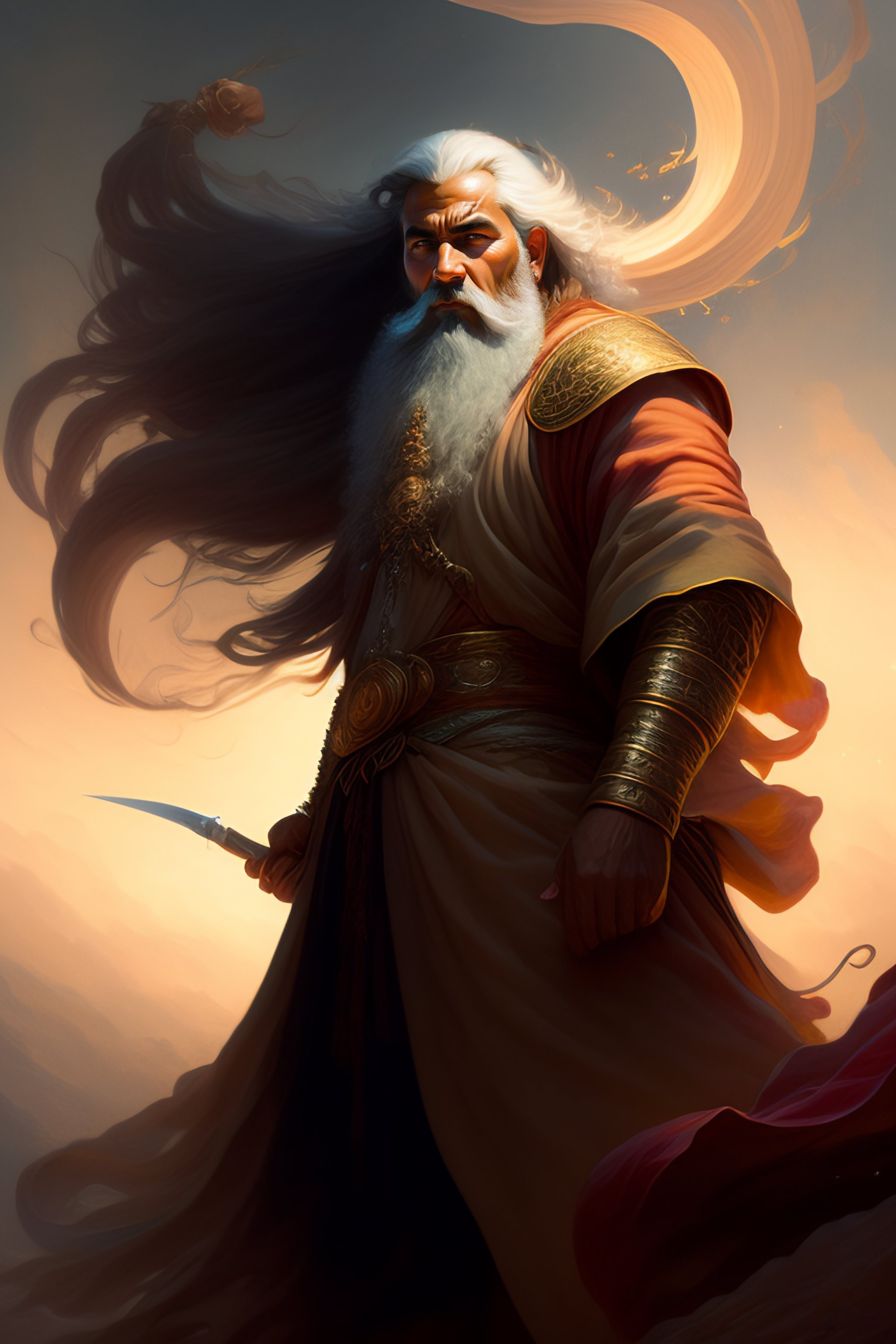 Lexica - Fearsome, angry bearded Old Testament god with tornado from ...