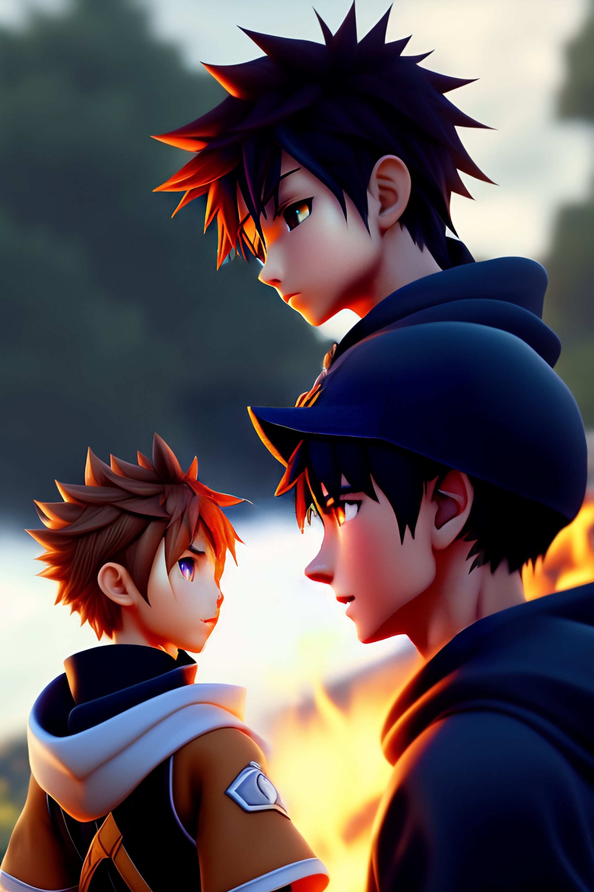 Lexica - Sora from kingdom hearts fighting with yozora