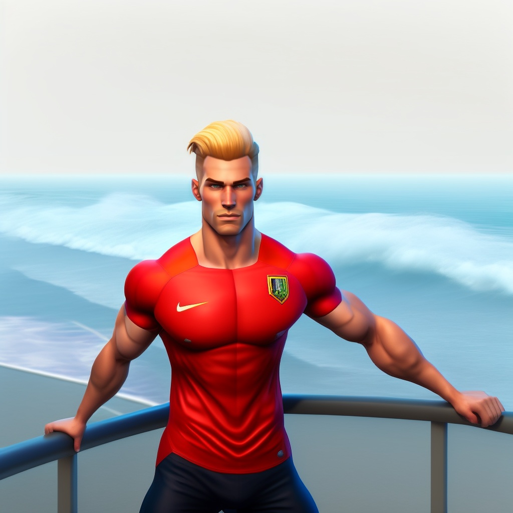 Lexica - Male avatar, Blond hair, short hairstyle, strong body build ...