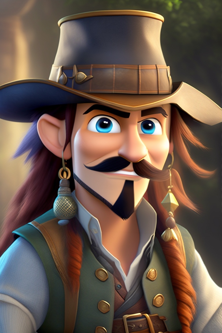 Lexica - Derp charactar, disney pixar, jack sparrow