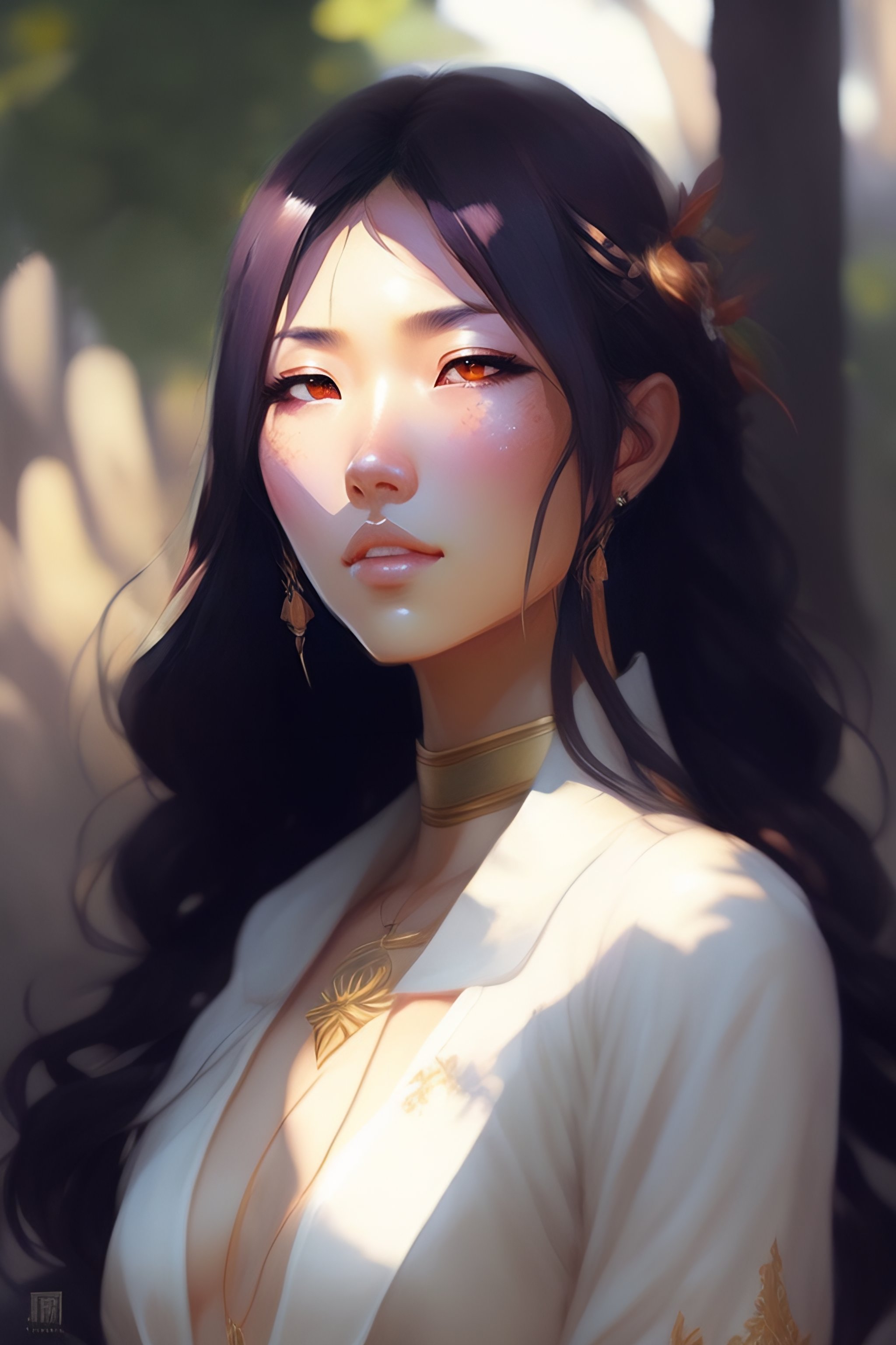 Lexica - A mestizo woman, asian and European rase, european eyes, white ...