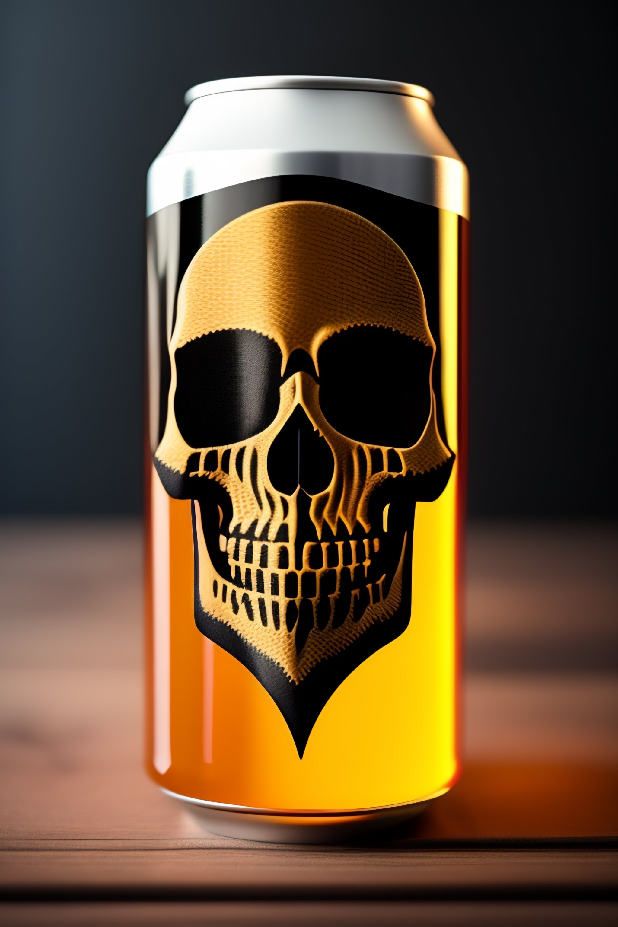 Lexica - Skull with beard made of hops, text beer