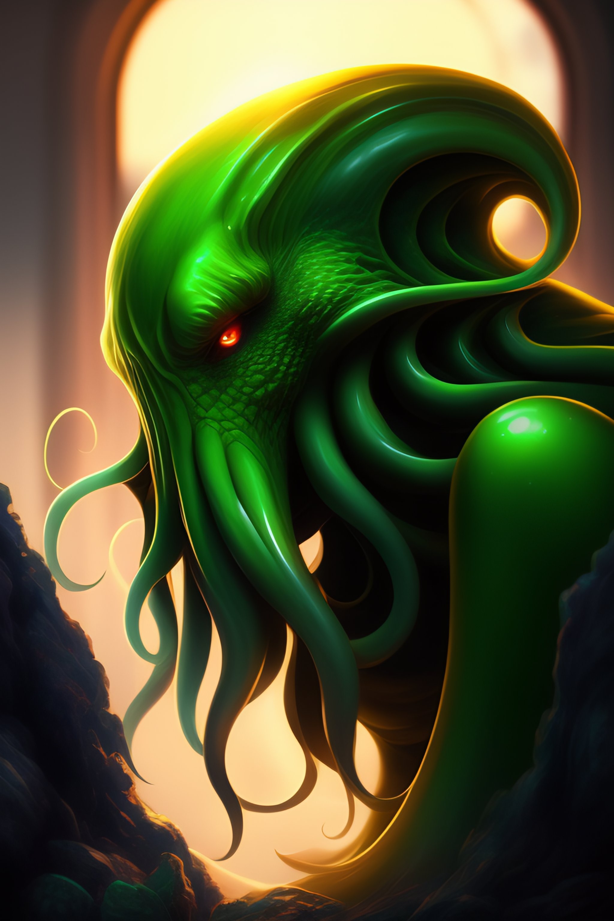 Lexica - Cthulhu eat banana, digital art, trending on artstation, hd ...