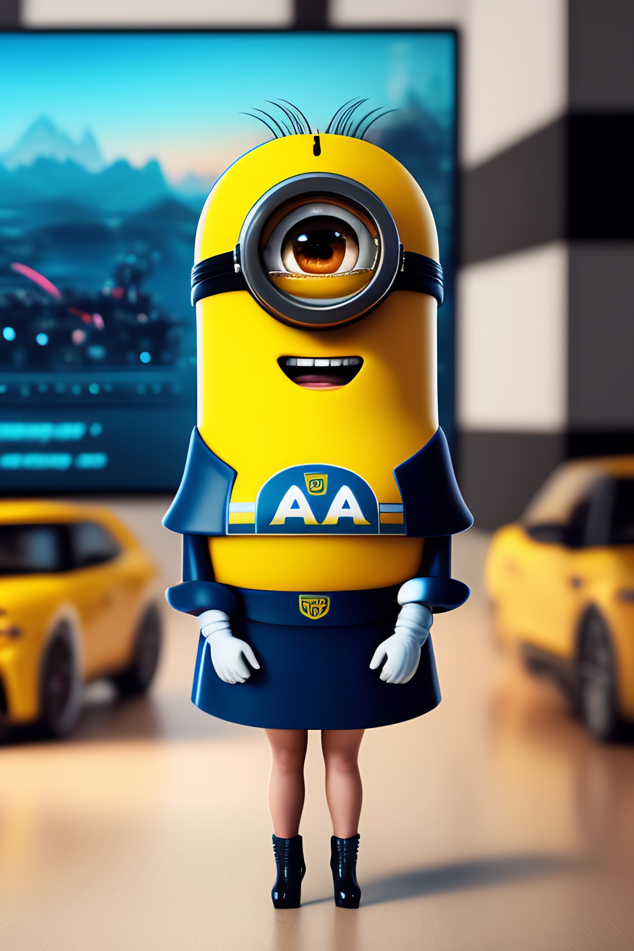 Lexica - Ad for a startup game for women. female CEO is a minion