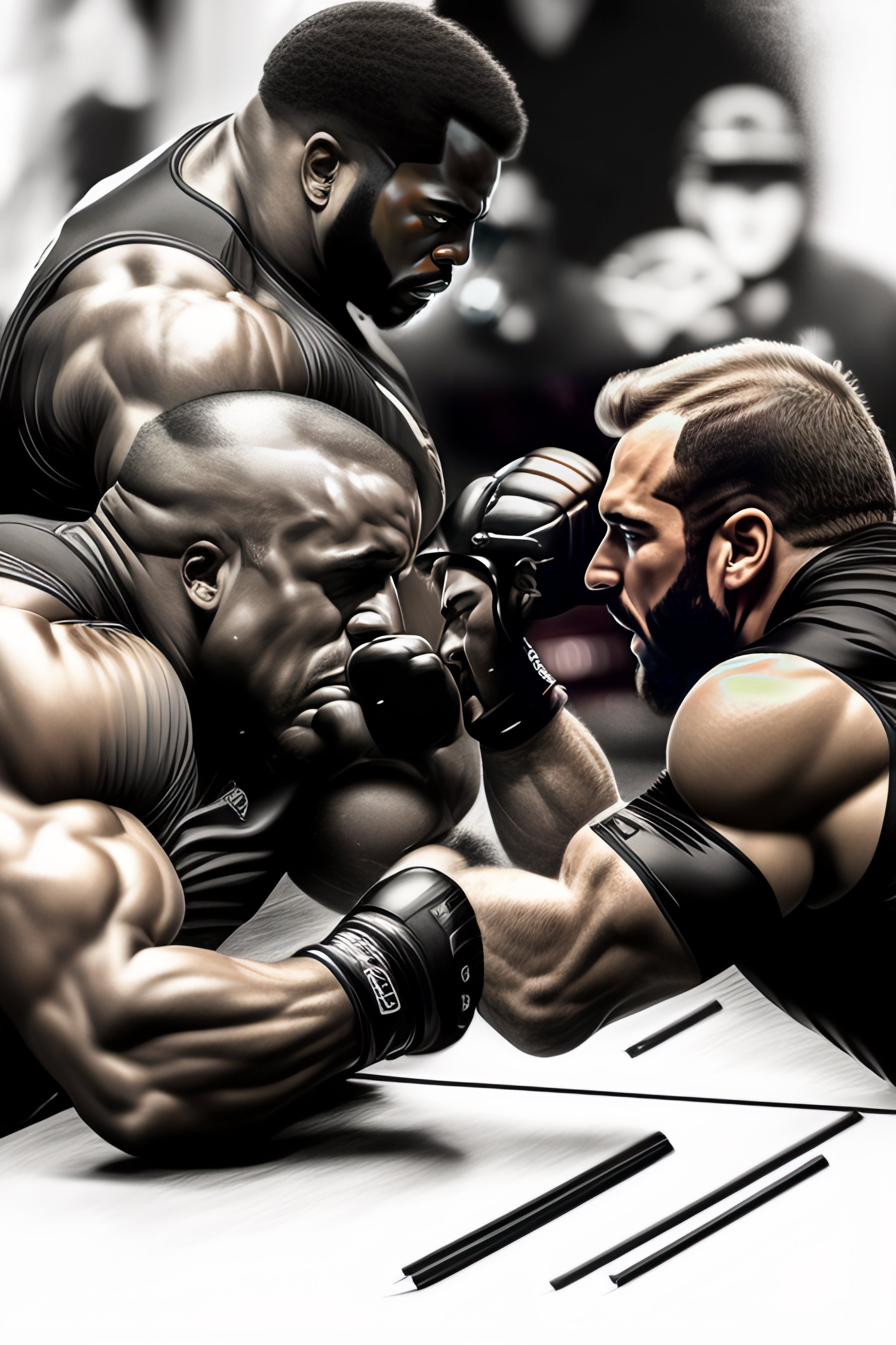 Lexica - Big strong arm armwrestling drawing sketch