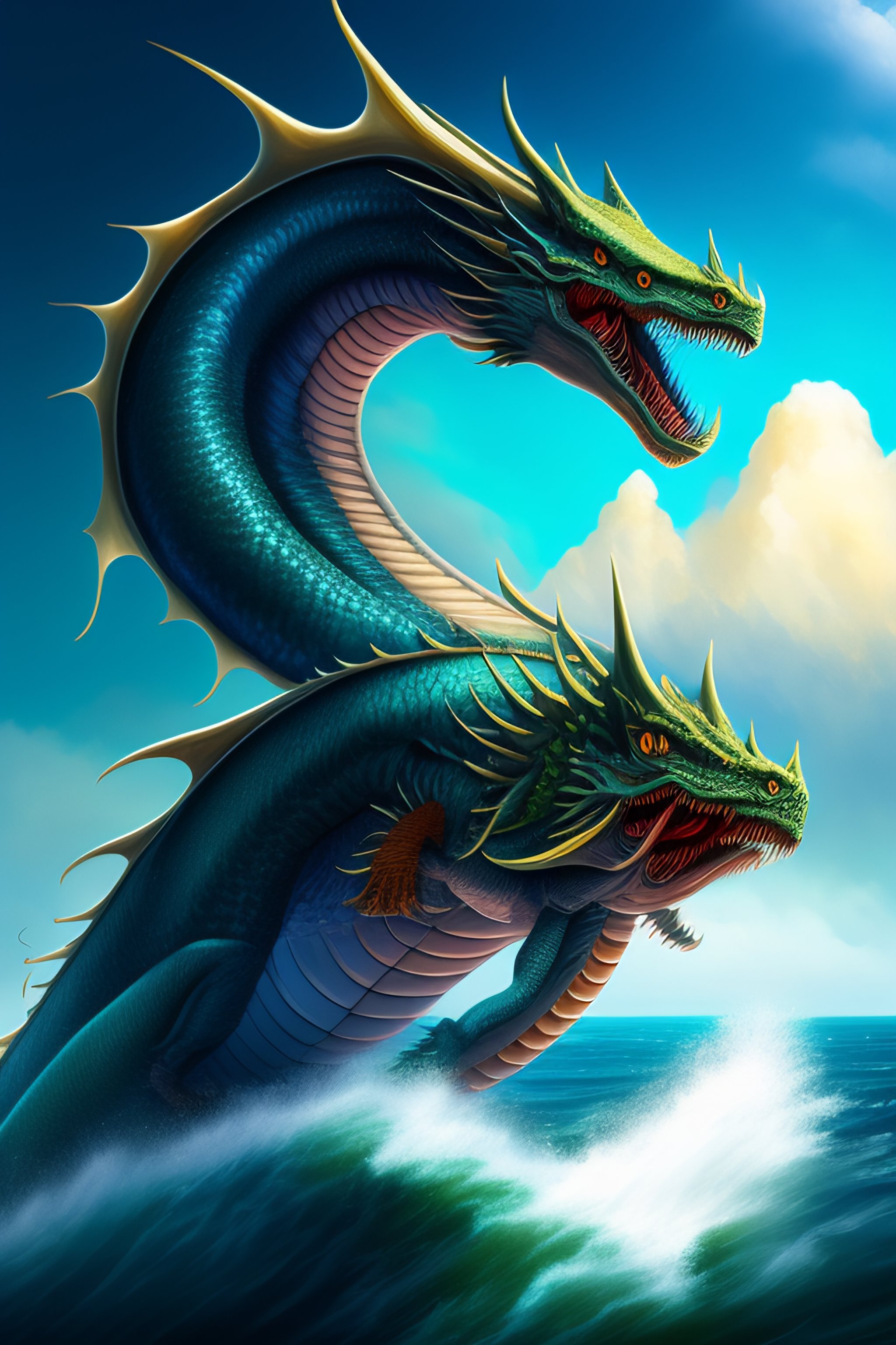 Lexica - A ferocious creature that looks like a giant sea serpent ...