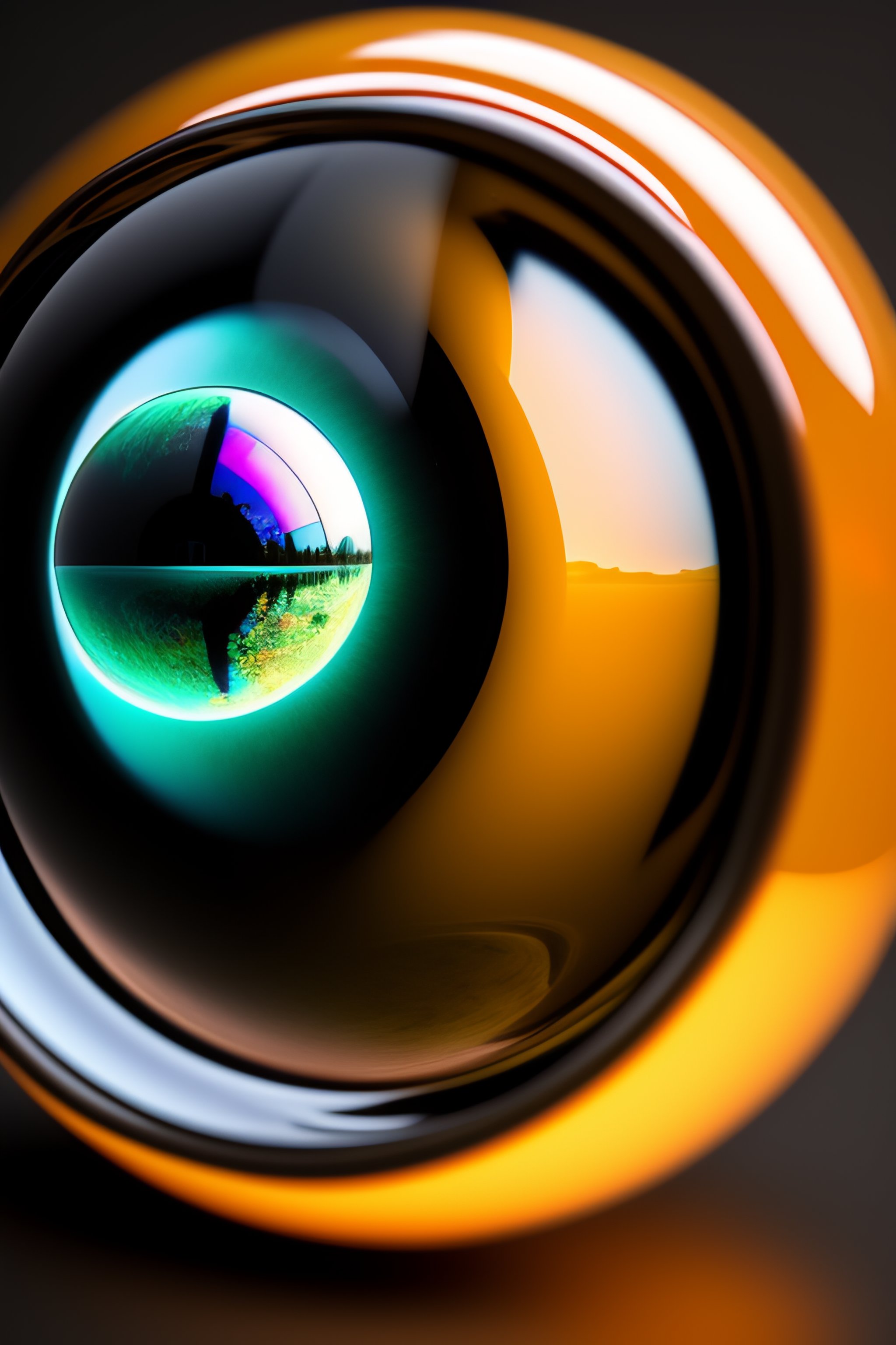 Lexica - A photograph of a reflection in a mirror, reflecting the image ...