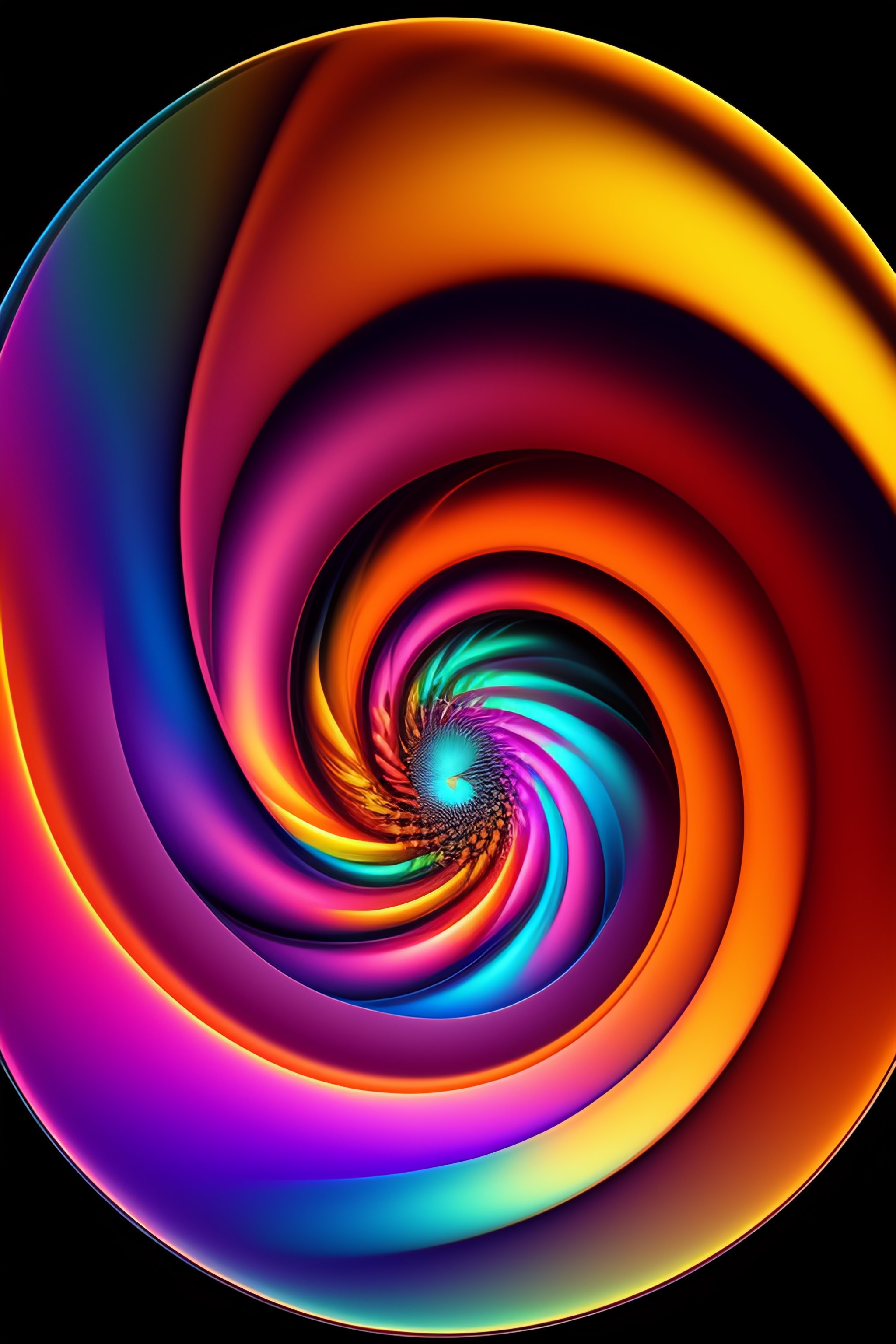 Lexica - Dizzying composition of colorful fractal patterns in an inward ...