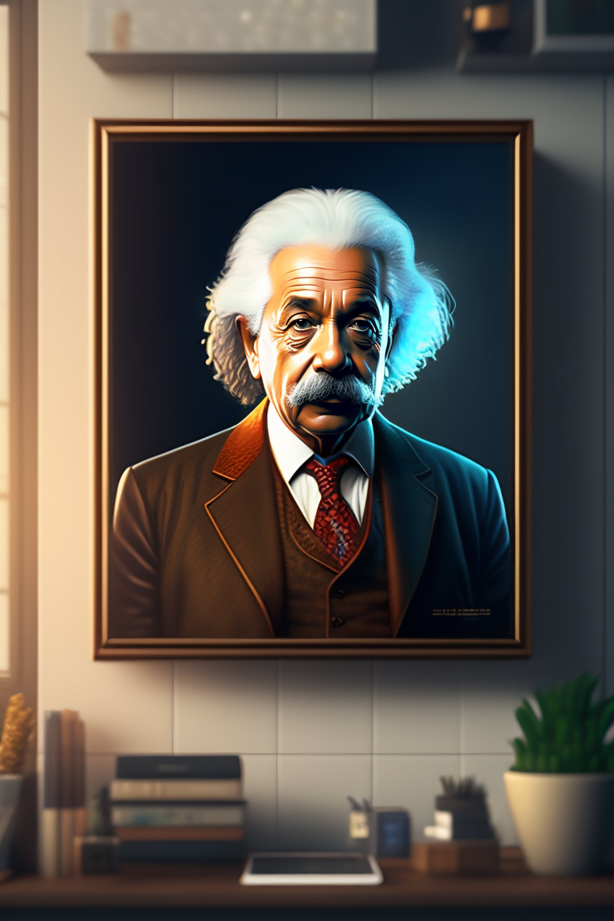 Lexica - Highly detailed albert einstein playing minecraft, epic ...