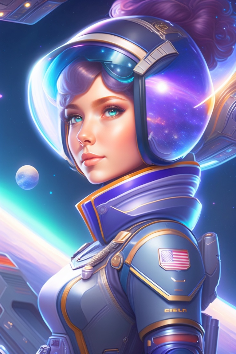 Lexica - An intergalactic cute girl space ranger, space clothes ...