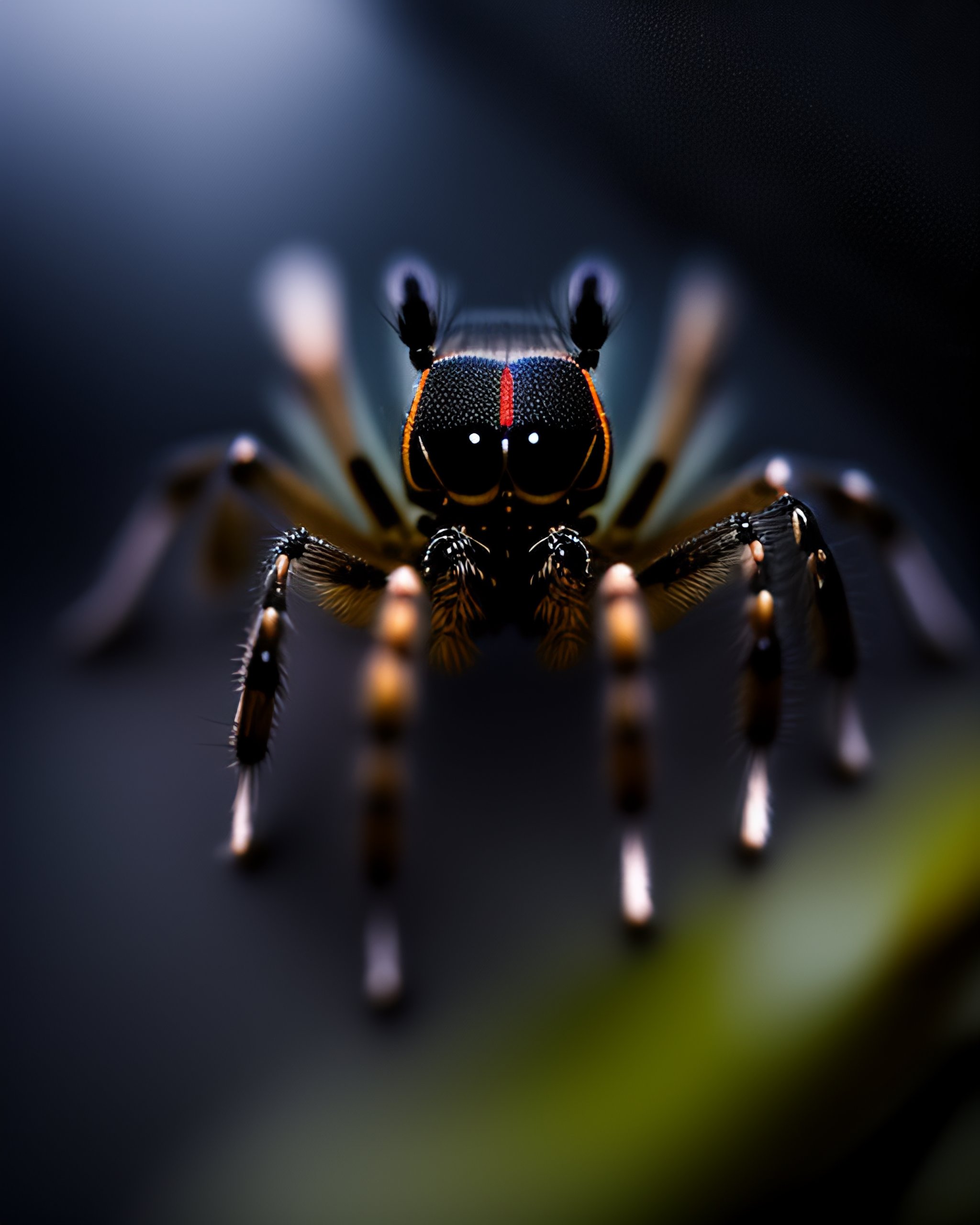 Lexica - Creature humanoid spider dark obscured by fog, grainy camera ...