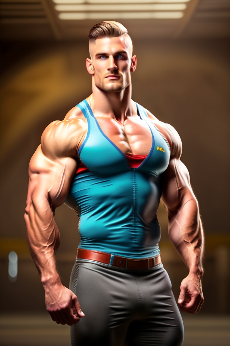 Lexica - Photo, 4k, muscular, rugged, powerful, tall, wrestler, short ...