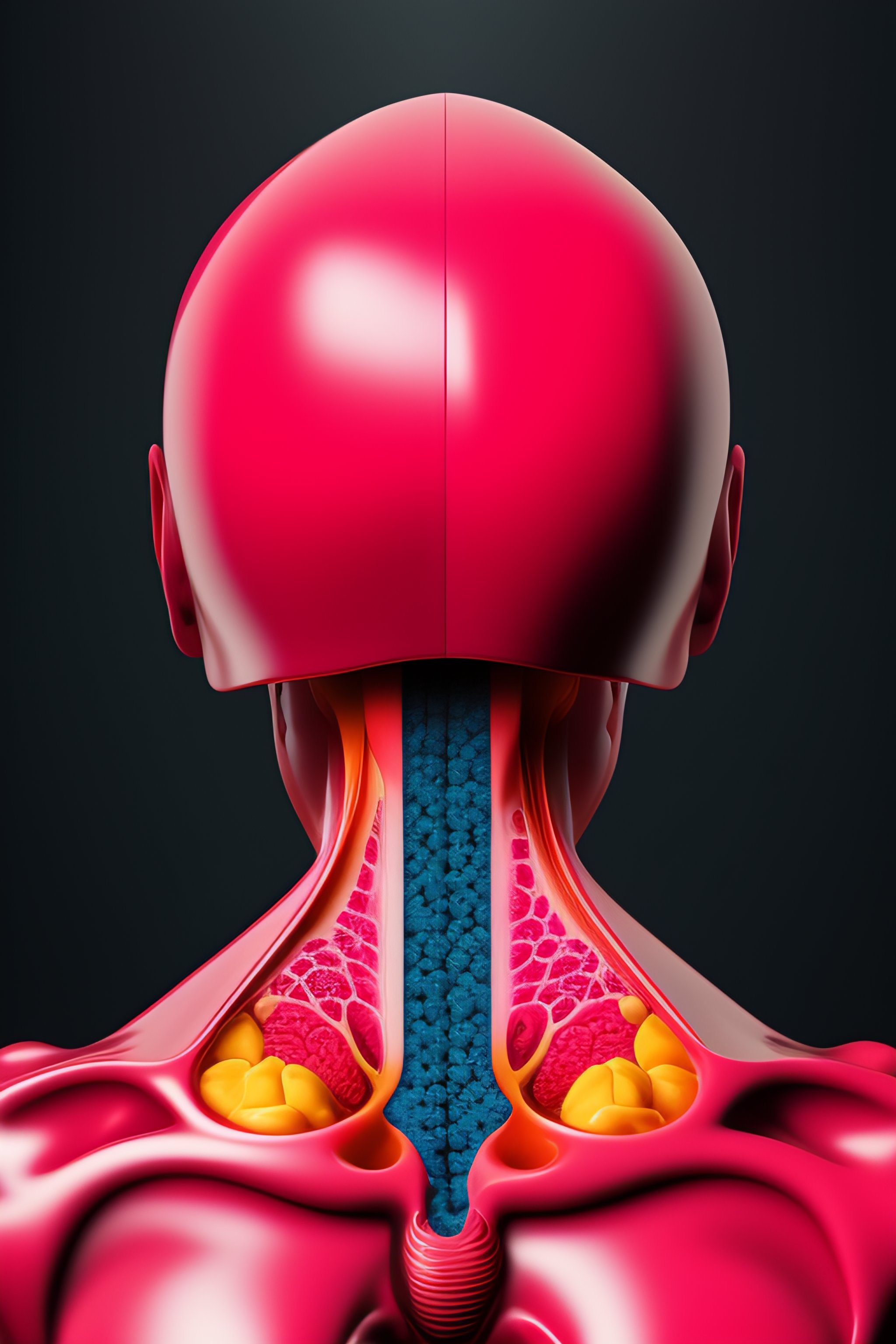 Lexica - Hyperrealistic anatomical pink tissue bloody fluid sanguine ...