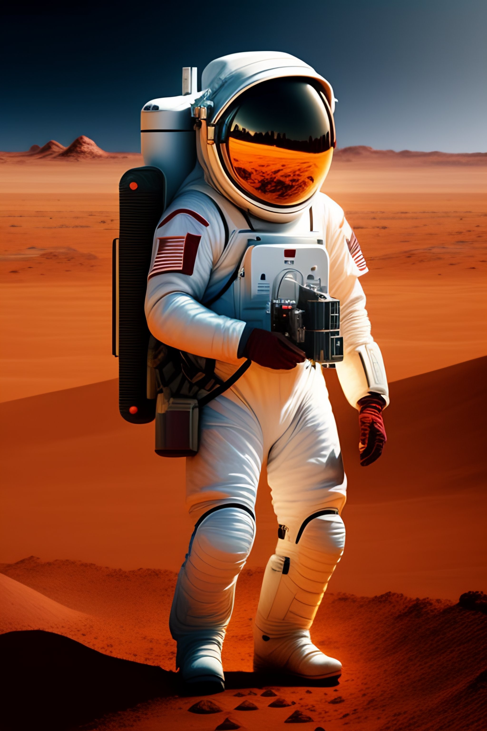 Lexica - Elon Musk Walking on Mars