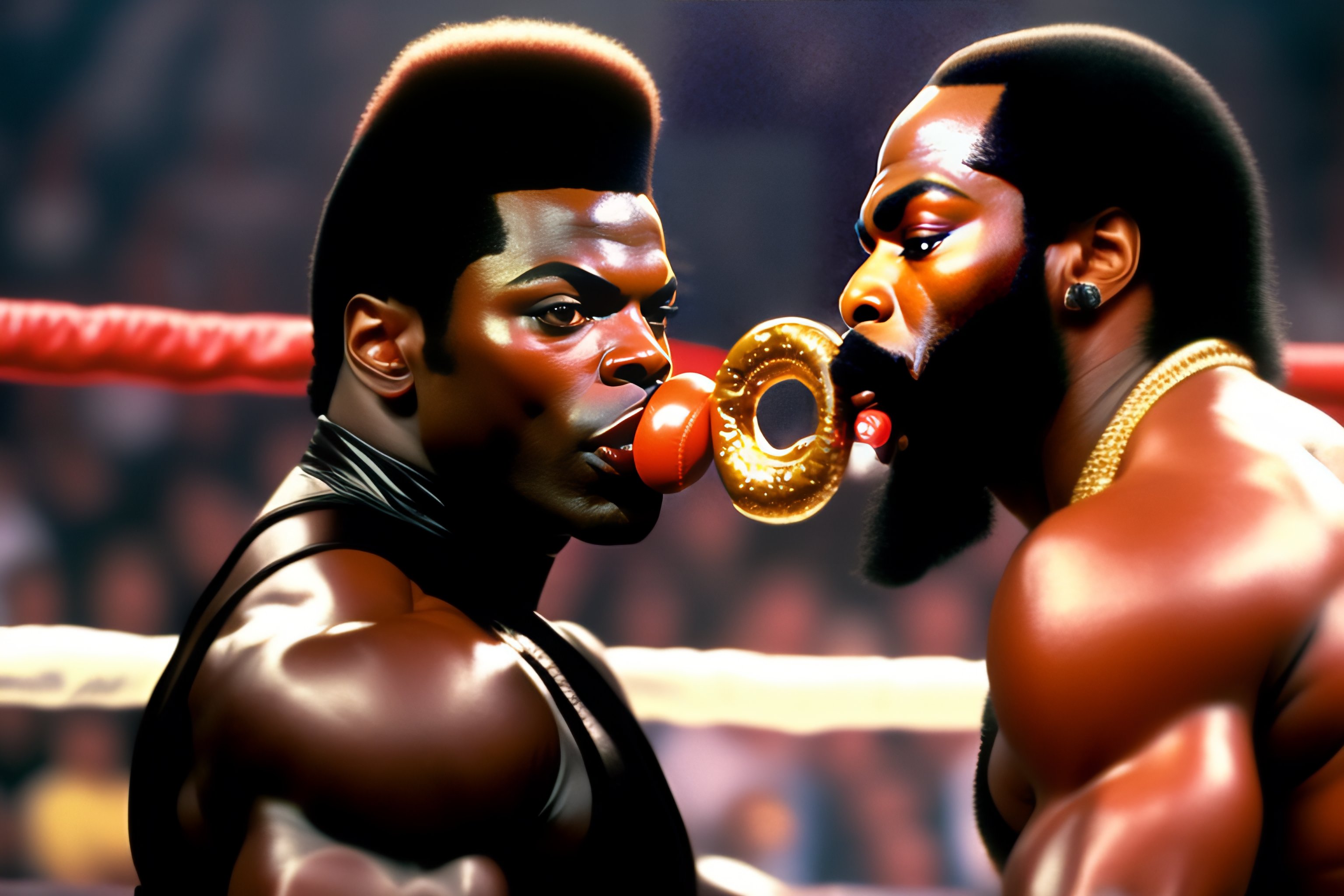 Lexica - Mr. T wrestling Michael Jackson in the 1980s, Michael Jackson has a sausage in his ...