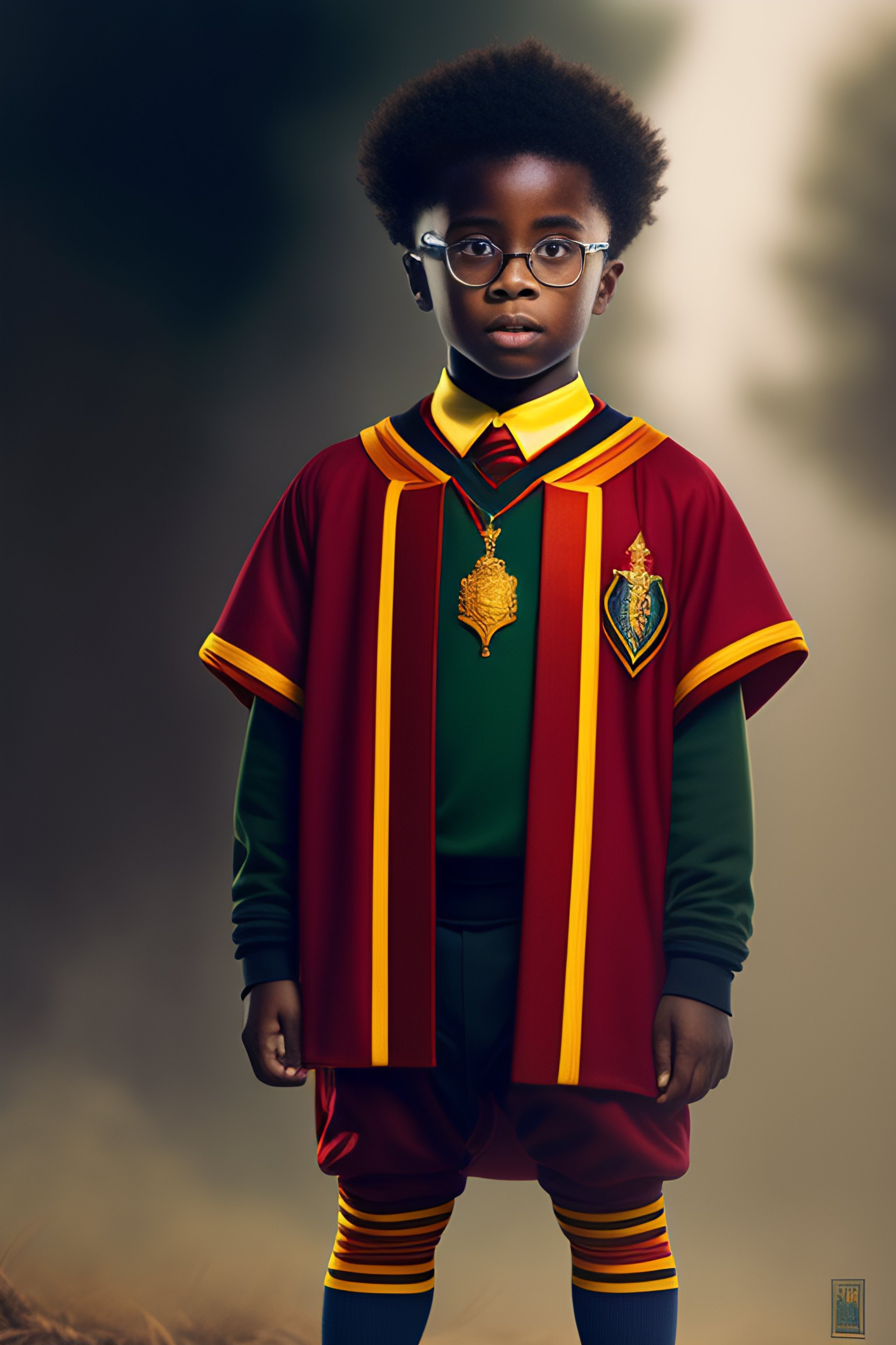 Lexica - Full shot young african harry potter, gryffindor quidditch ...