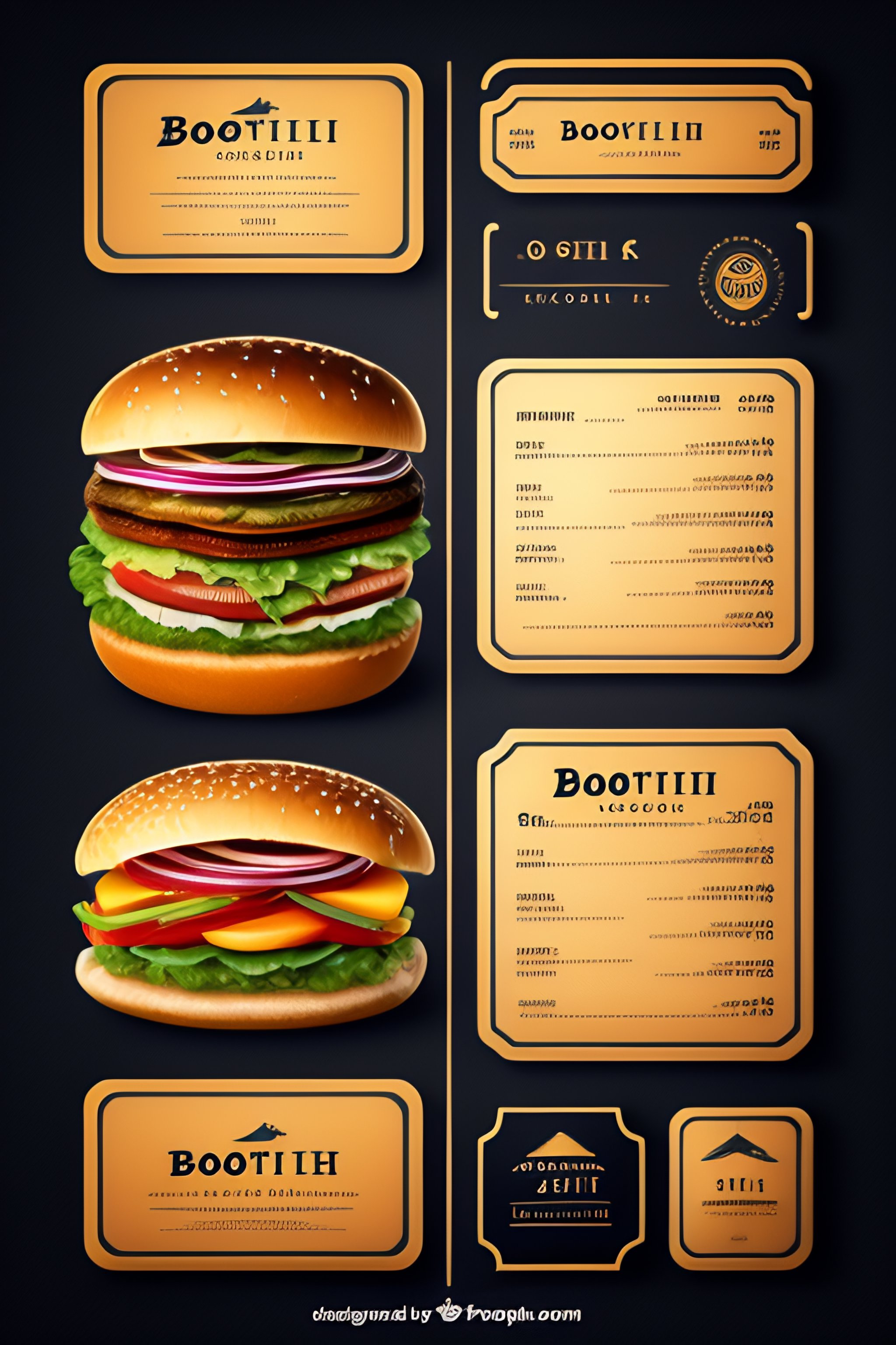 Lexica - Logo, bocata, menu, chapa