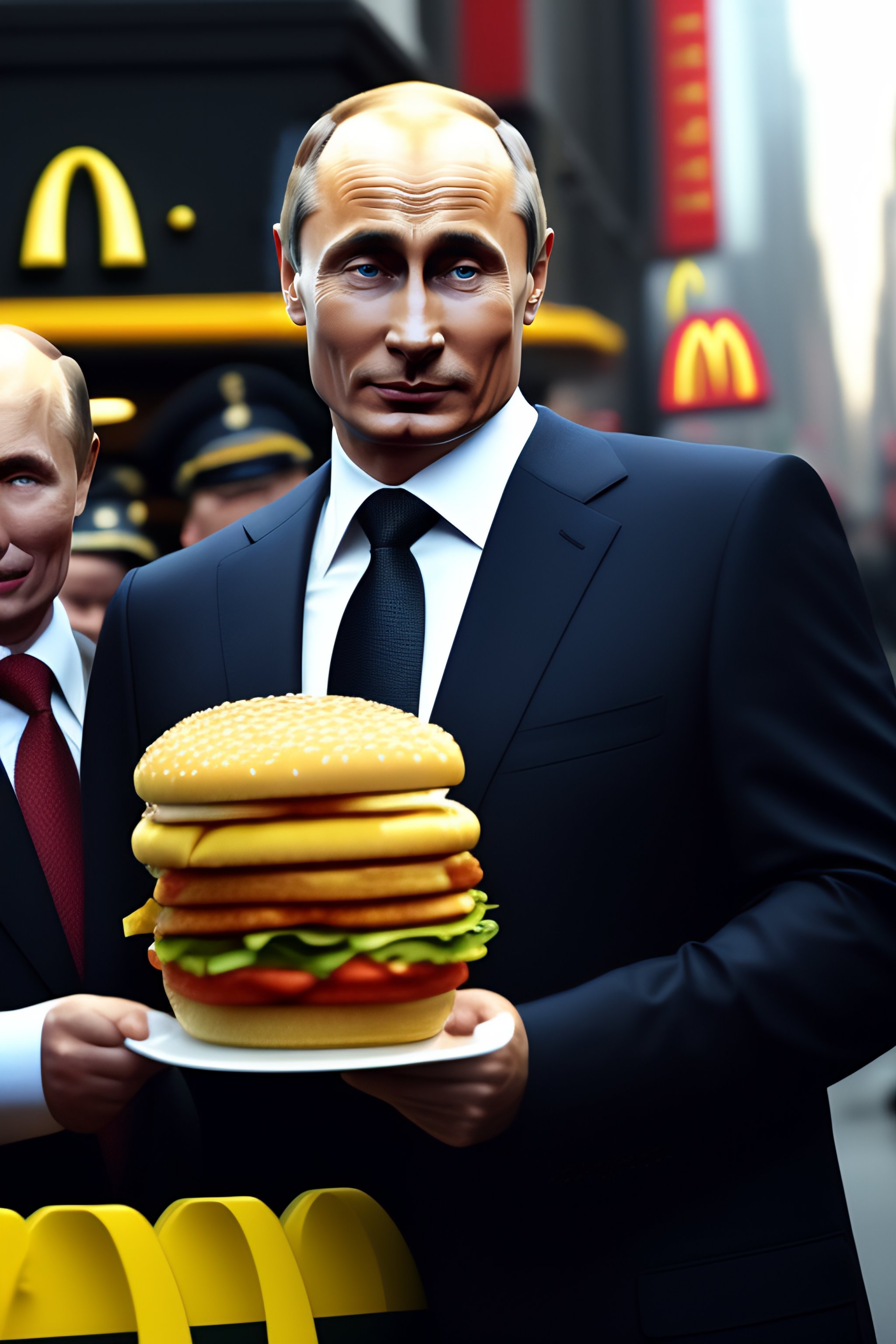 Lexica - Picture of putin and batman having a mcdonalds big mac in new ...