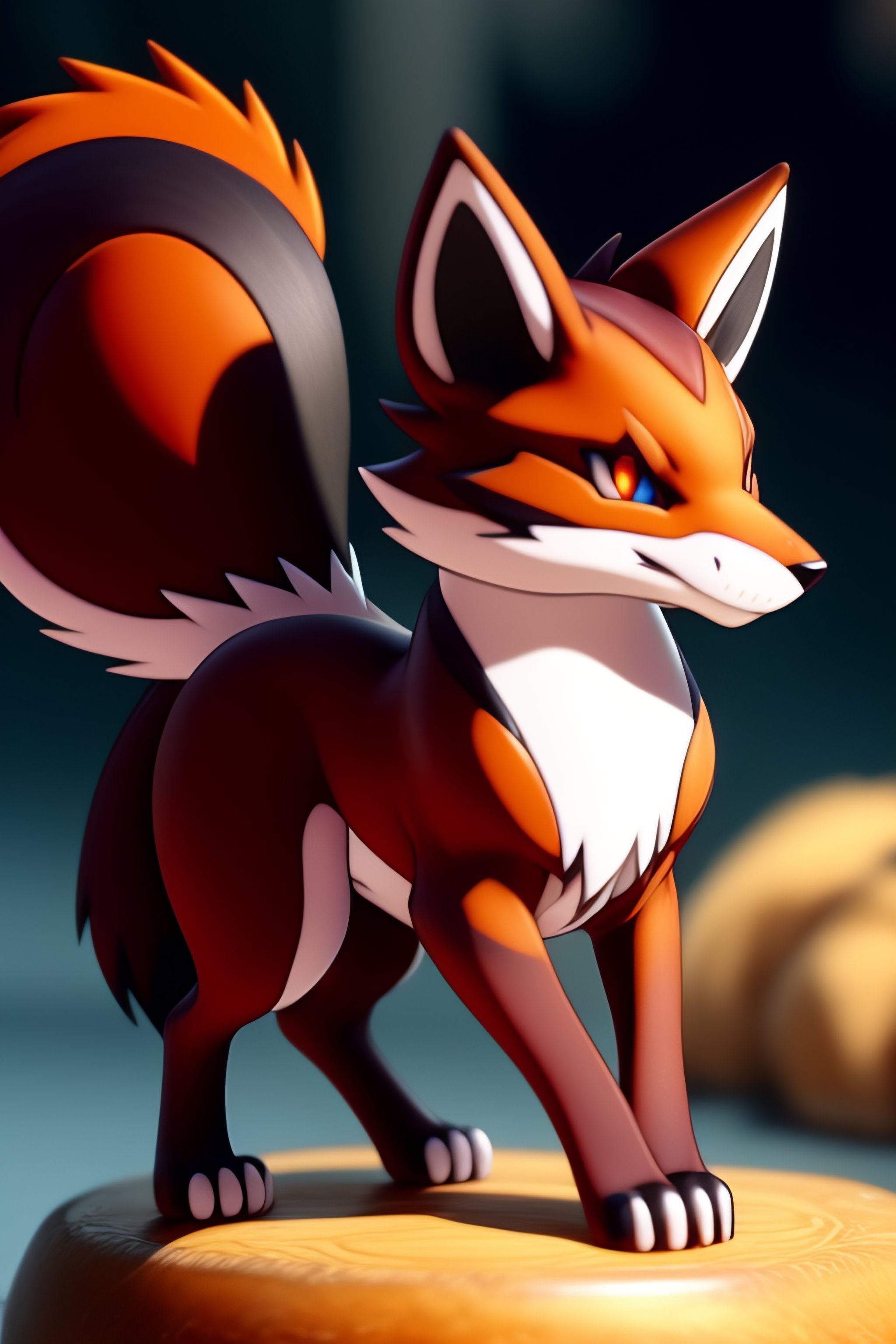 Lexica - A dark type legendary Pokémon resembling a cunning, ferocious ...