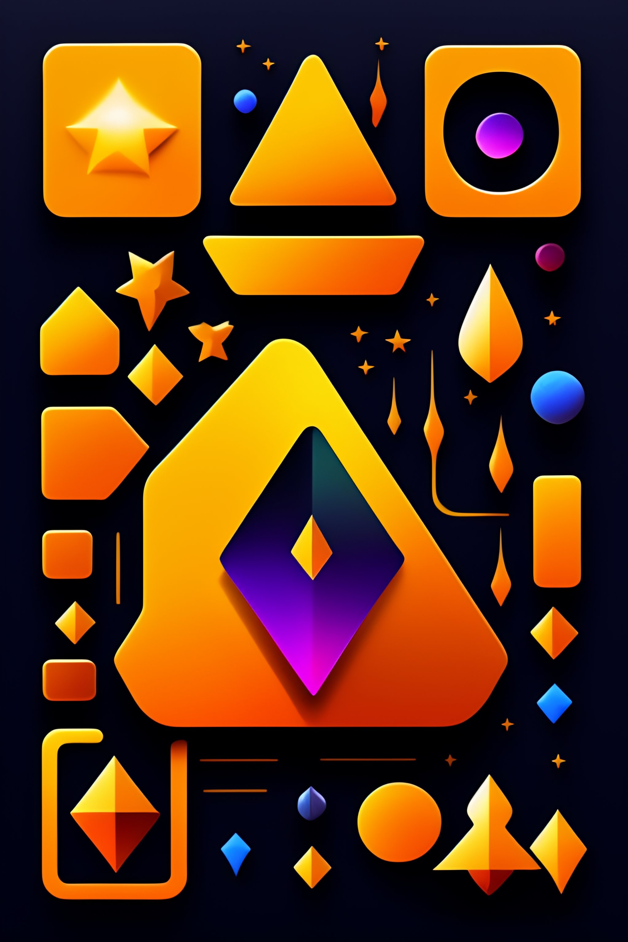 Lexica - Vector icon pack, magic themed, for an AI image generation app ...