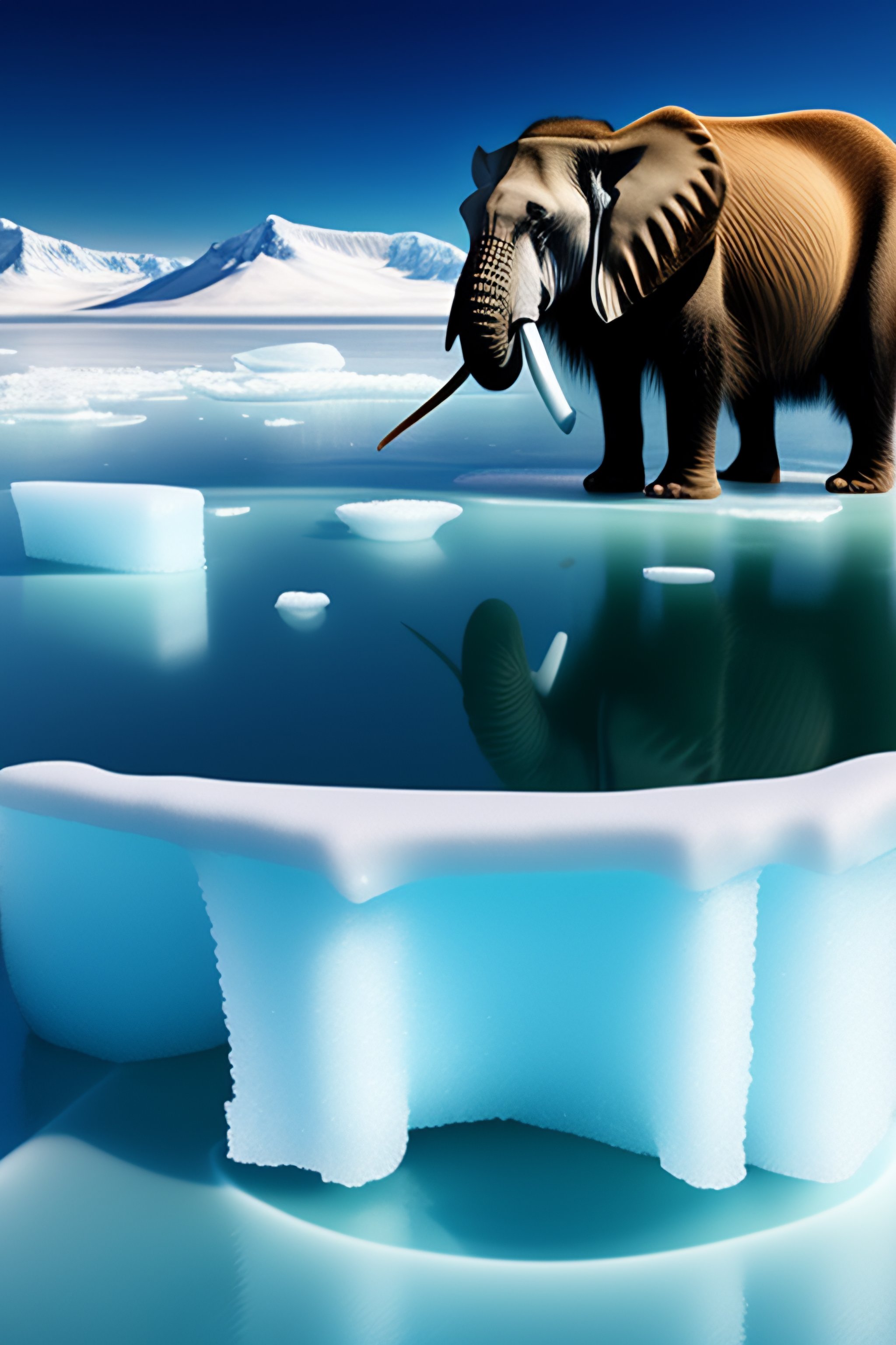 Lexica - Ice melting the ice age. Ancient animals freeze die