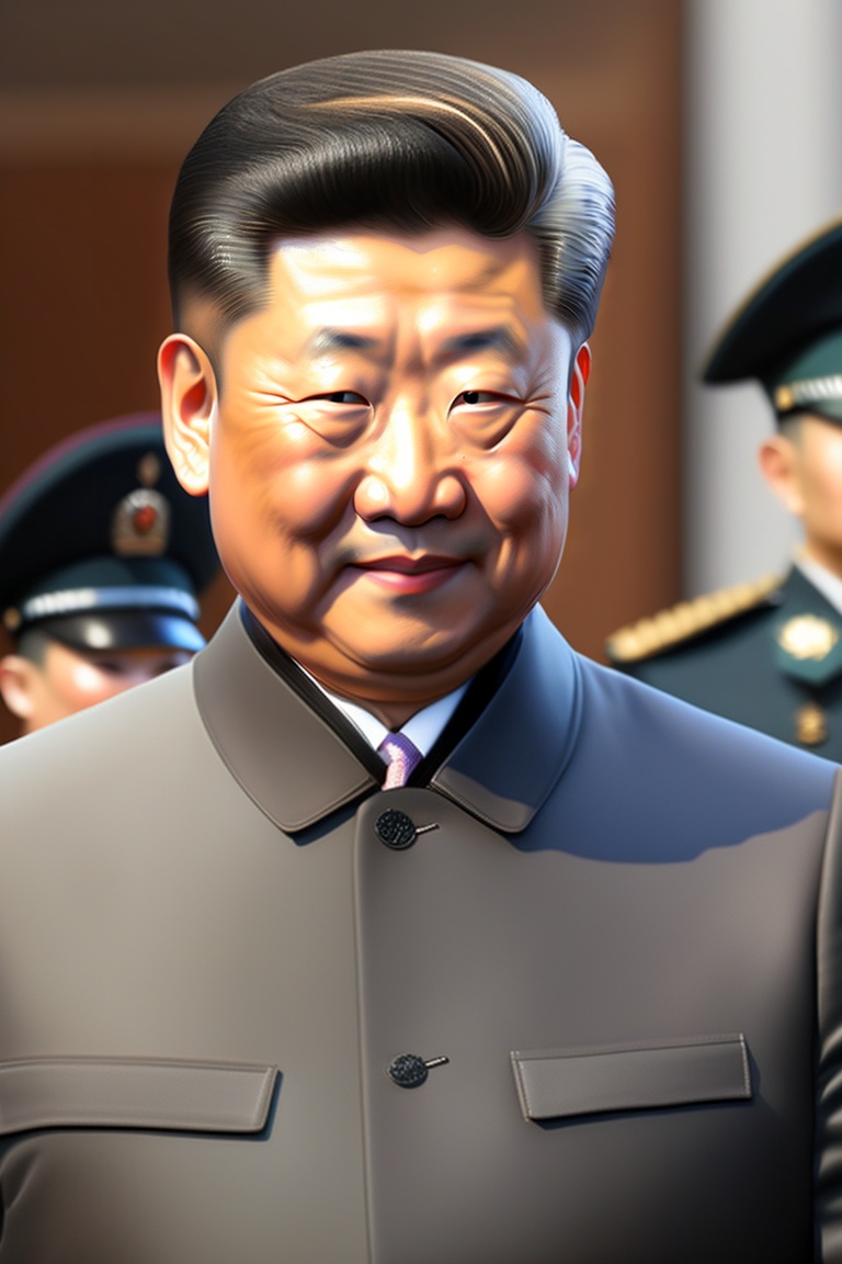 Lexica - Xi President young, wear a polite vest