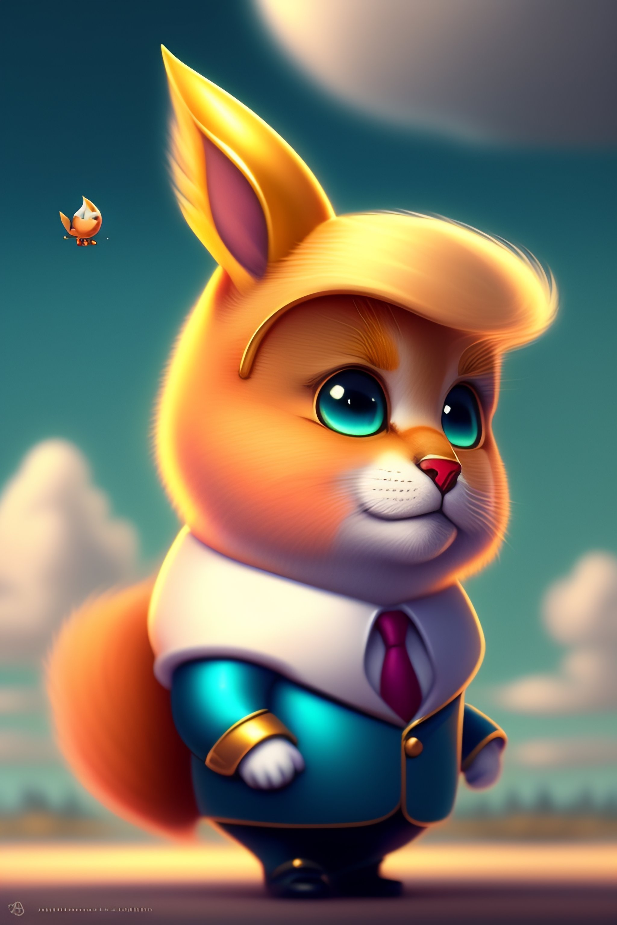 Lexica - Cute and adorable cartoon, donald trump, fantasy, dreamlike ...