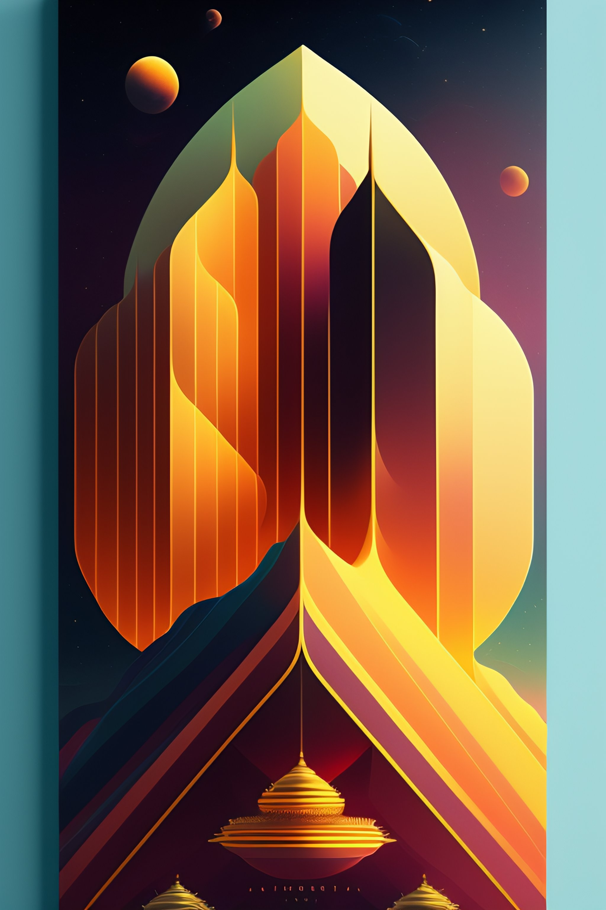 Lexica - Porta 4 0 0 golden isometric projection graphic design poster ...