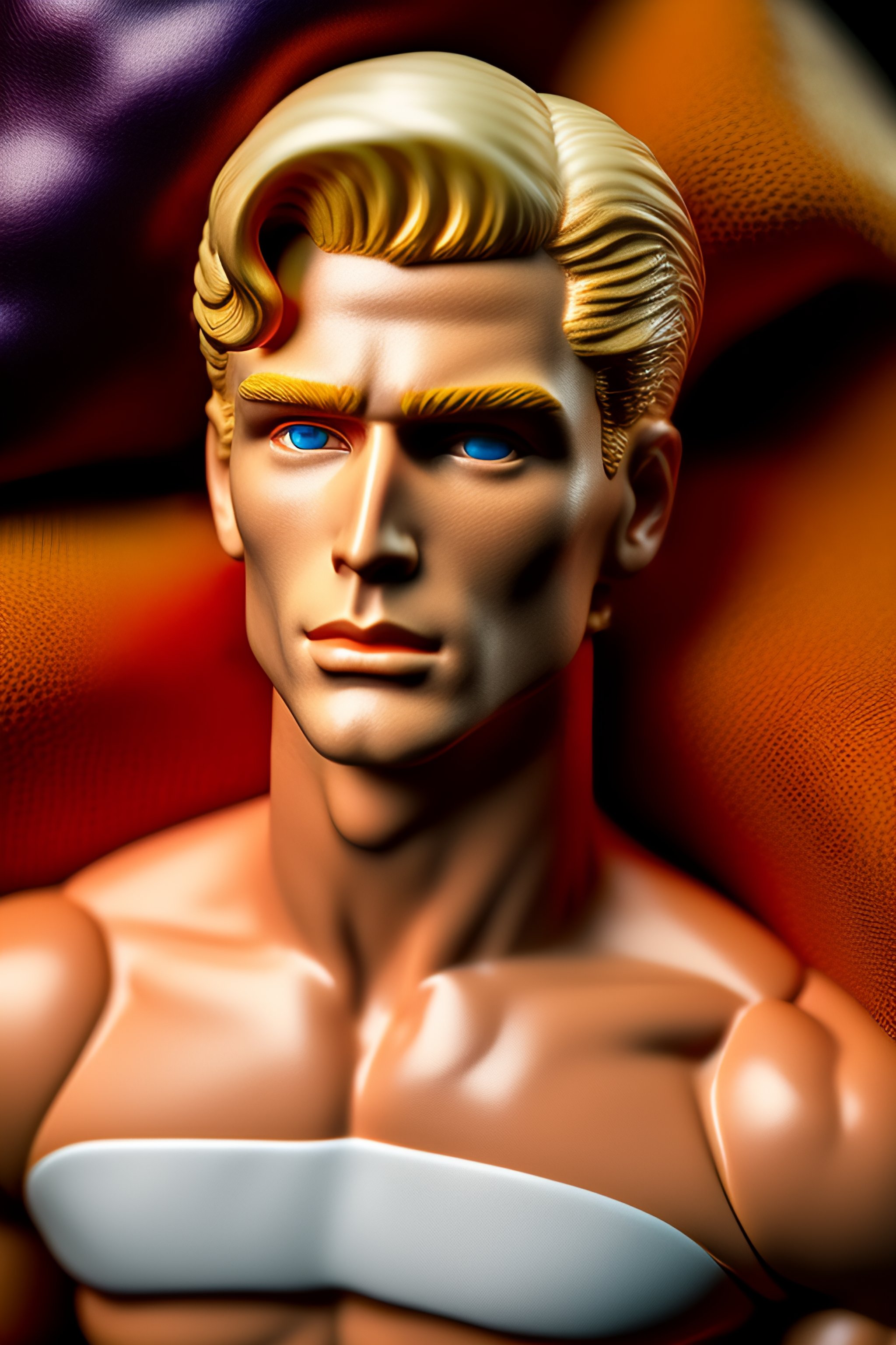 Lexica - Hot toys figurine of BLOND MATTEL ken doll FIGURE, in a state ...