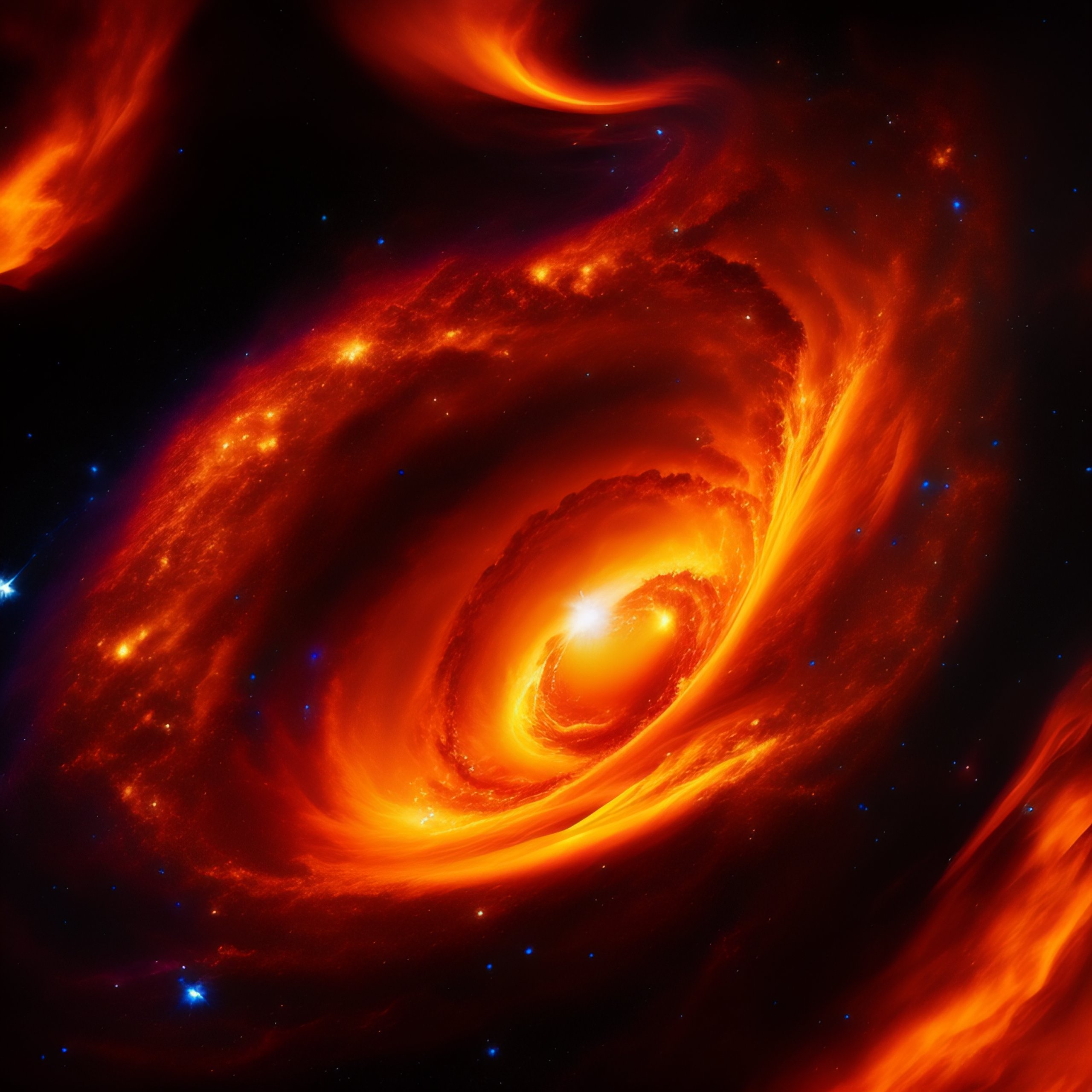 Lexica - Galaxy made of flames, detailed, aplha map