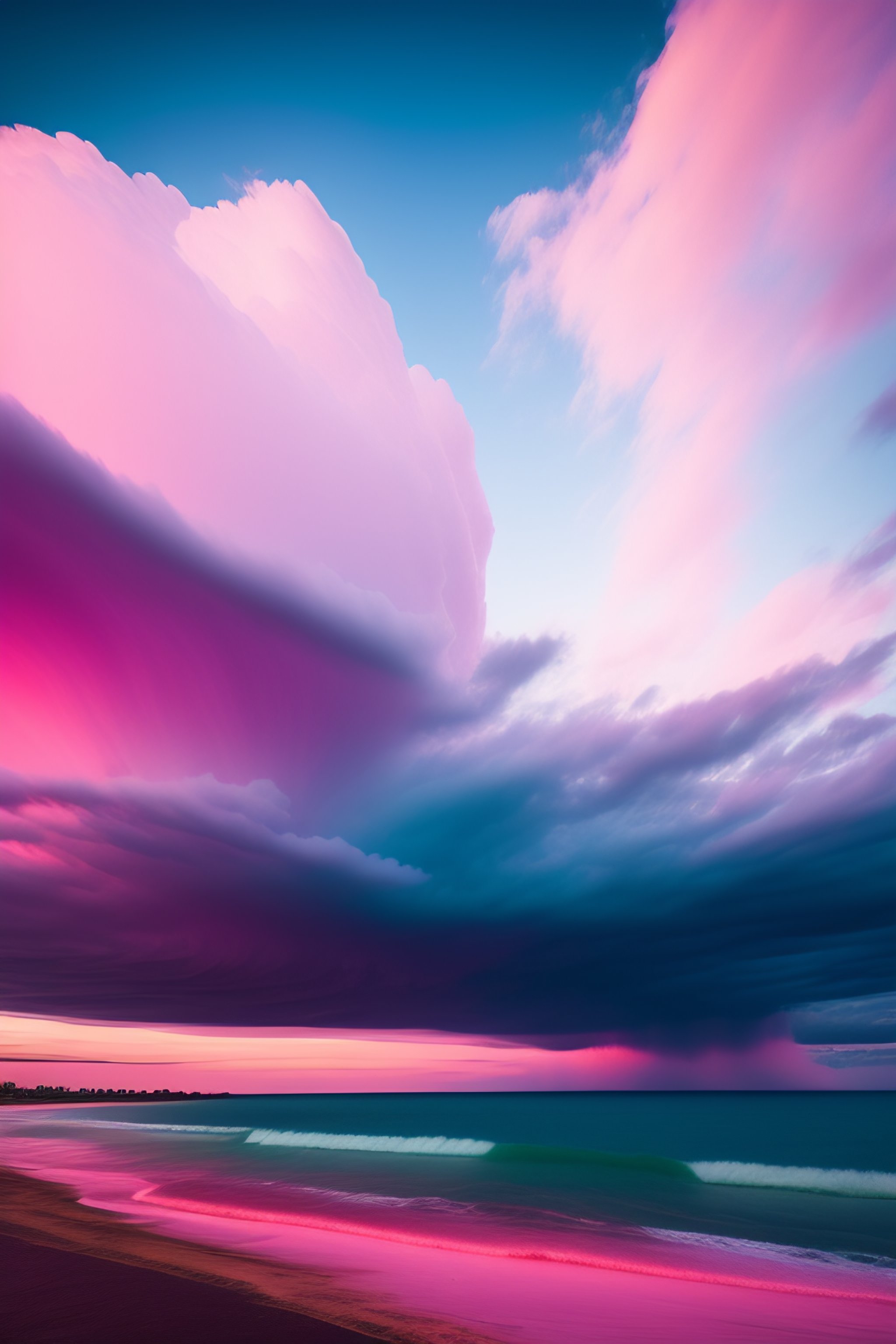 Lexica - A realistic photograph of cloud in a pink sky