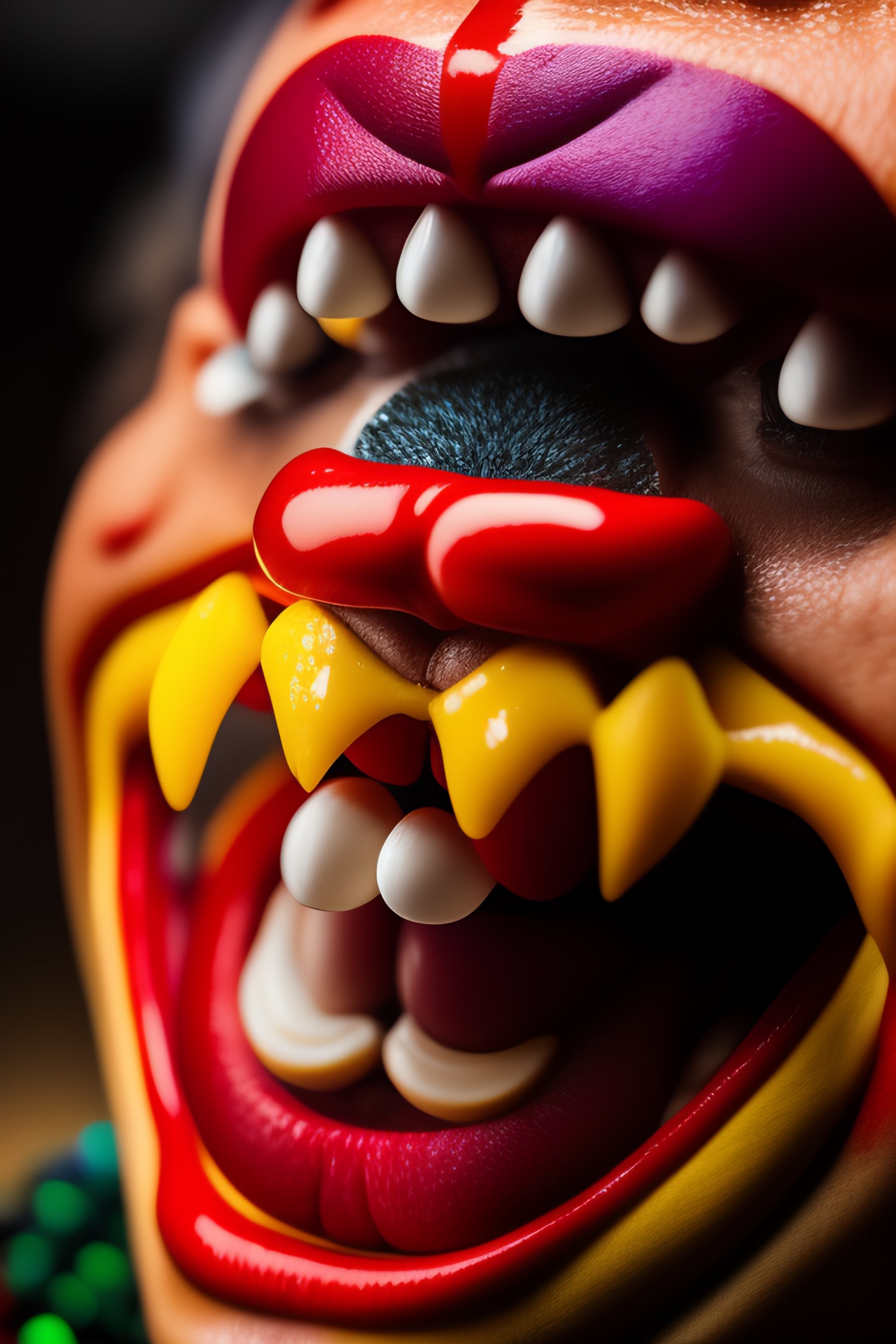 Lexica - Scary clown, clown - spider, big, scary smile, big tooths