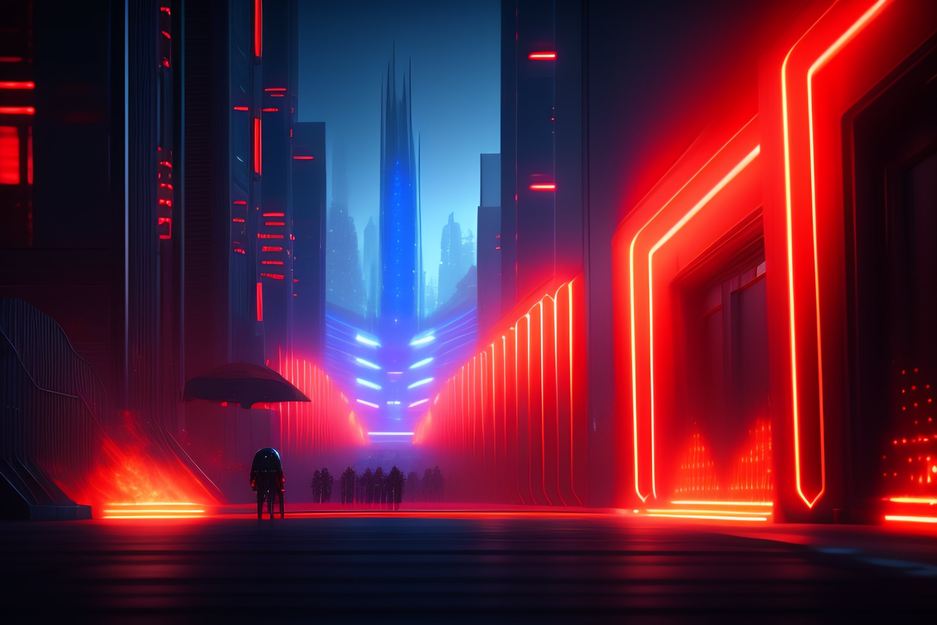 Lexica - Darth vader, spiderman, cyberpunk, epic fire gate, red and ...
