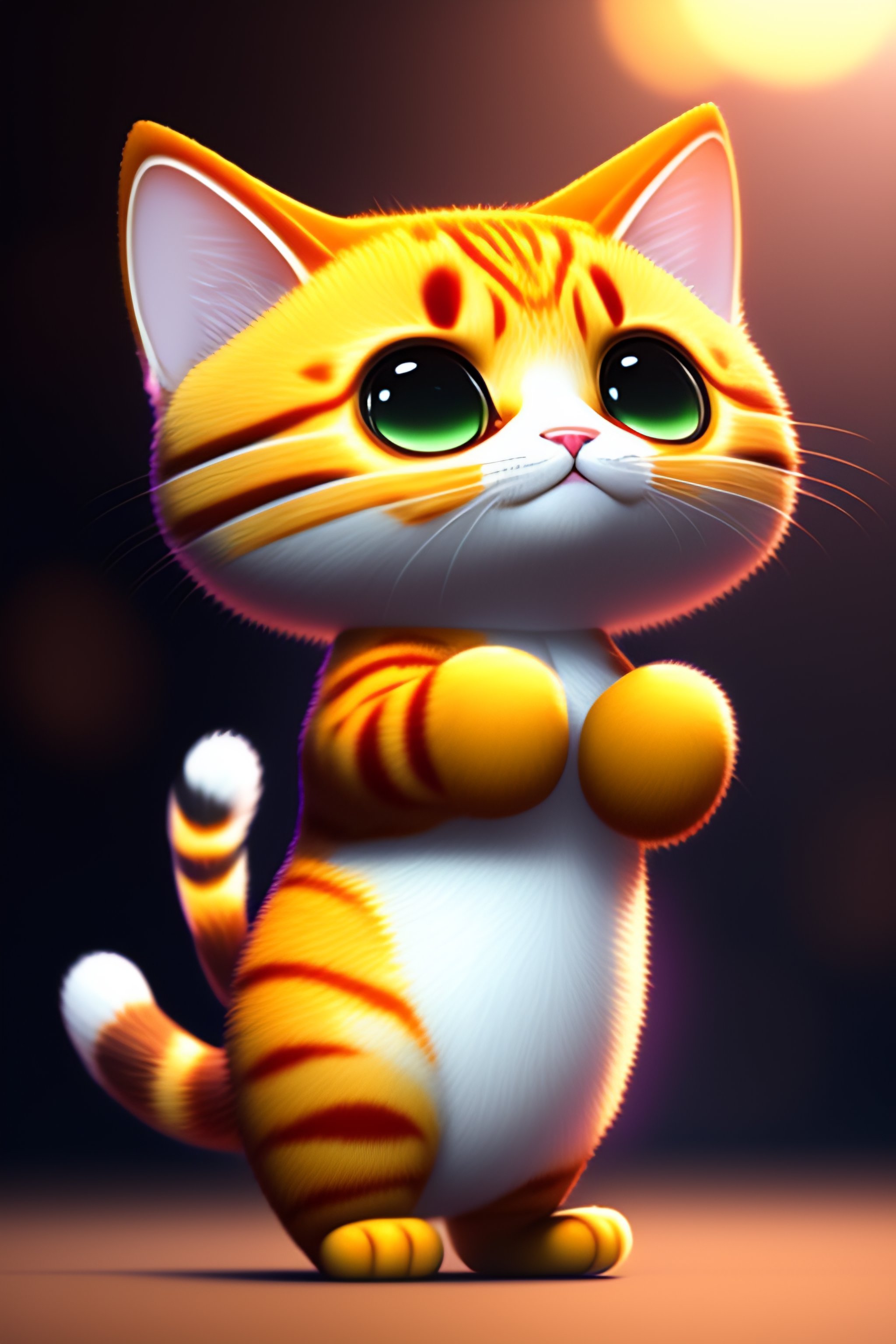 Lexica - Cute chibi cat dancing