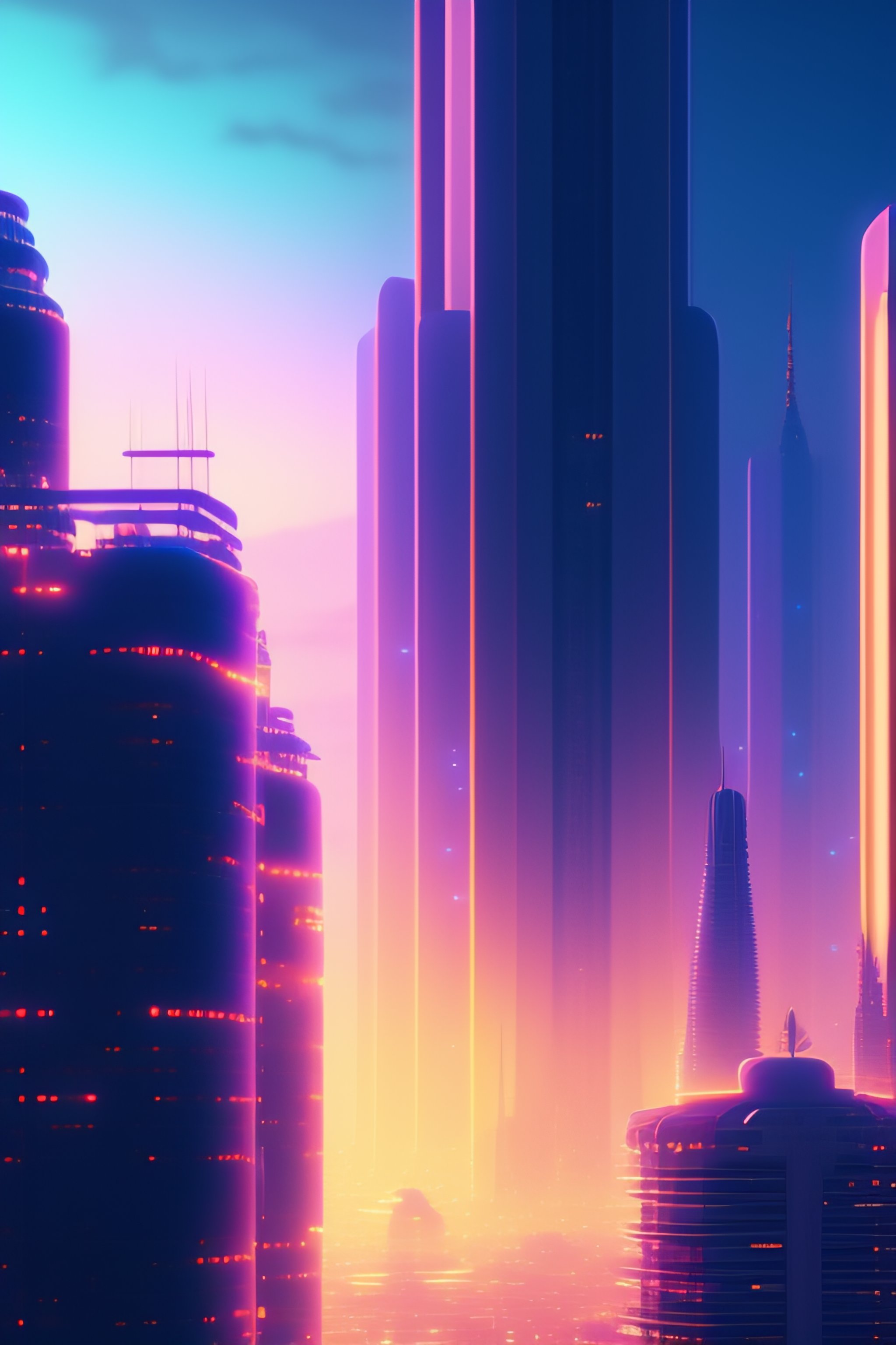 Lexica - Studio ghibli, city skyline, intricate artwork by tooth wu and ...