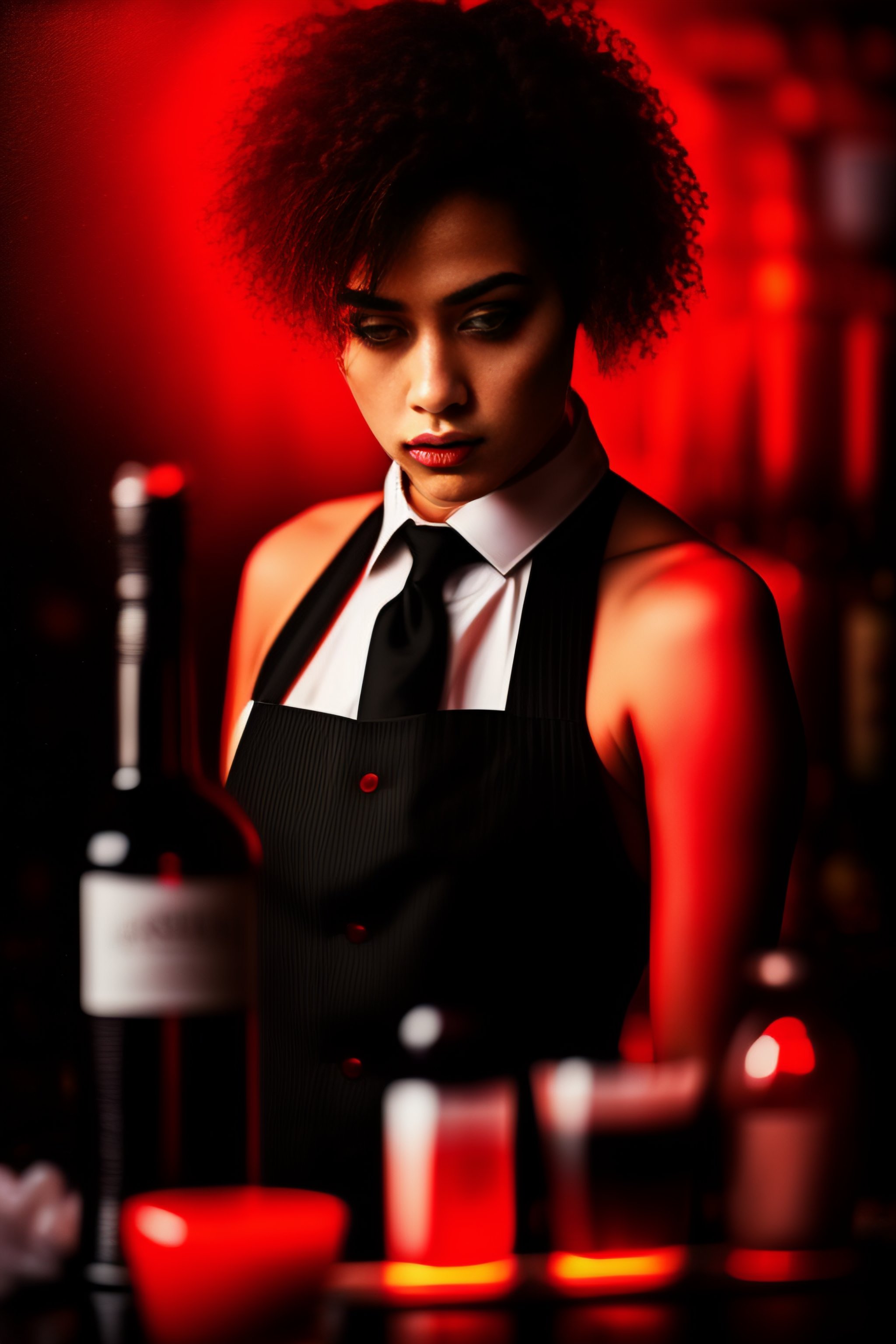 Black Pretty Bartender Faces