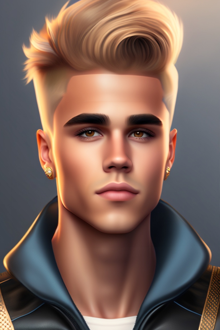 Lexica - Justin Bieber, looking peacefully, front face