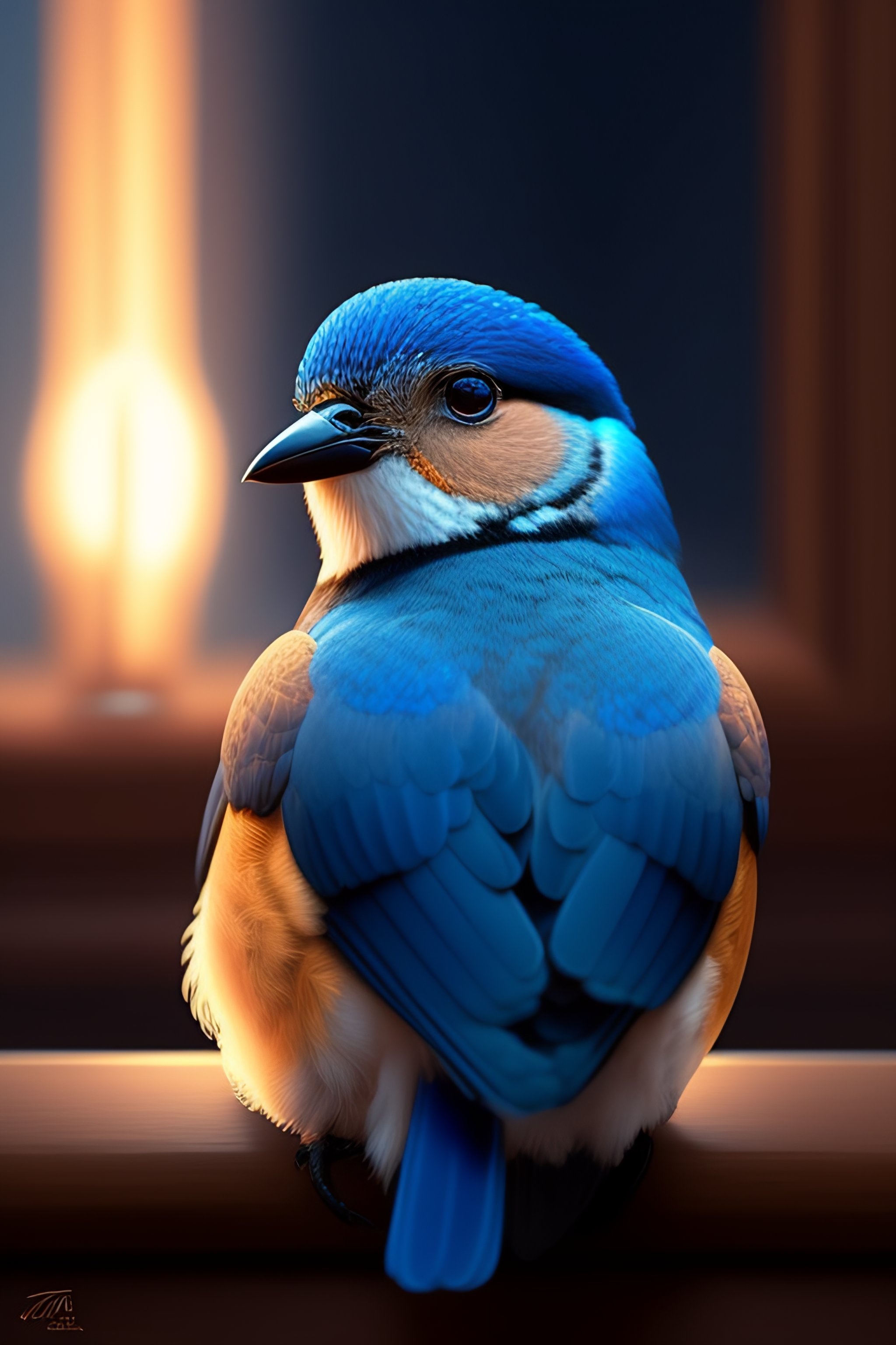 Lexica - Just a cute little blue bird, just a cute little thing, blush ...