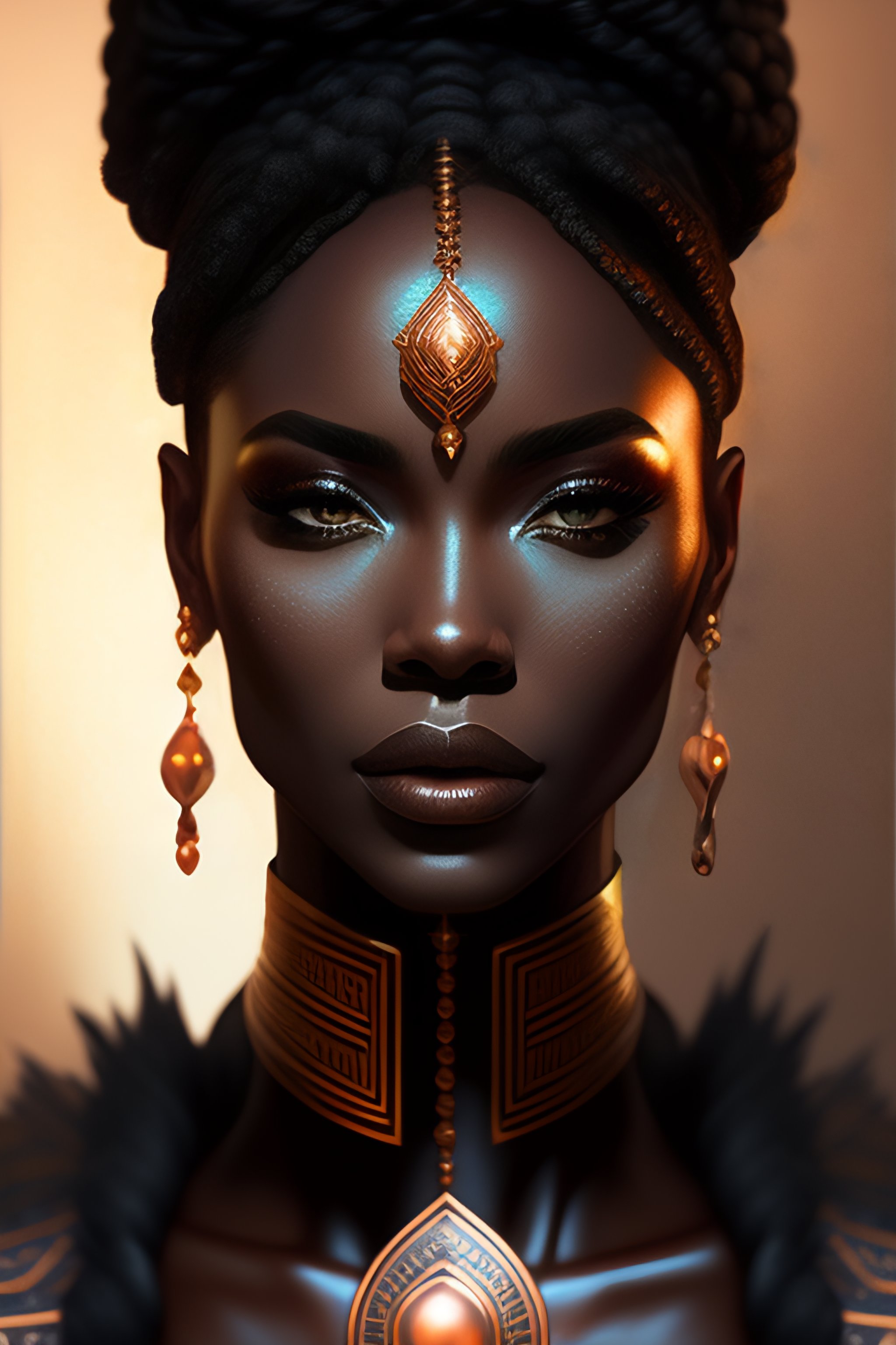 Lexica - Portrait of a dark god, copper wires, intricate, headshot ...