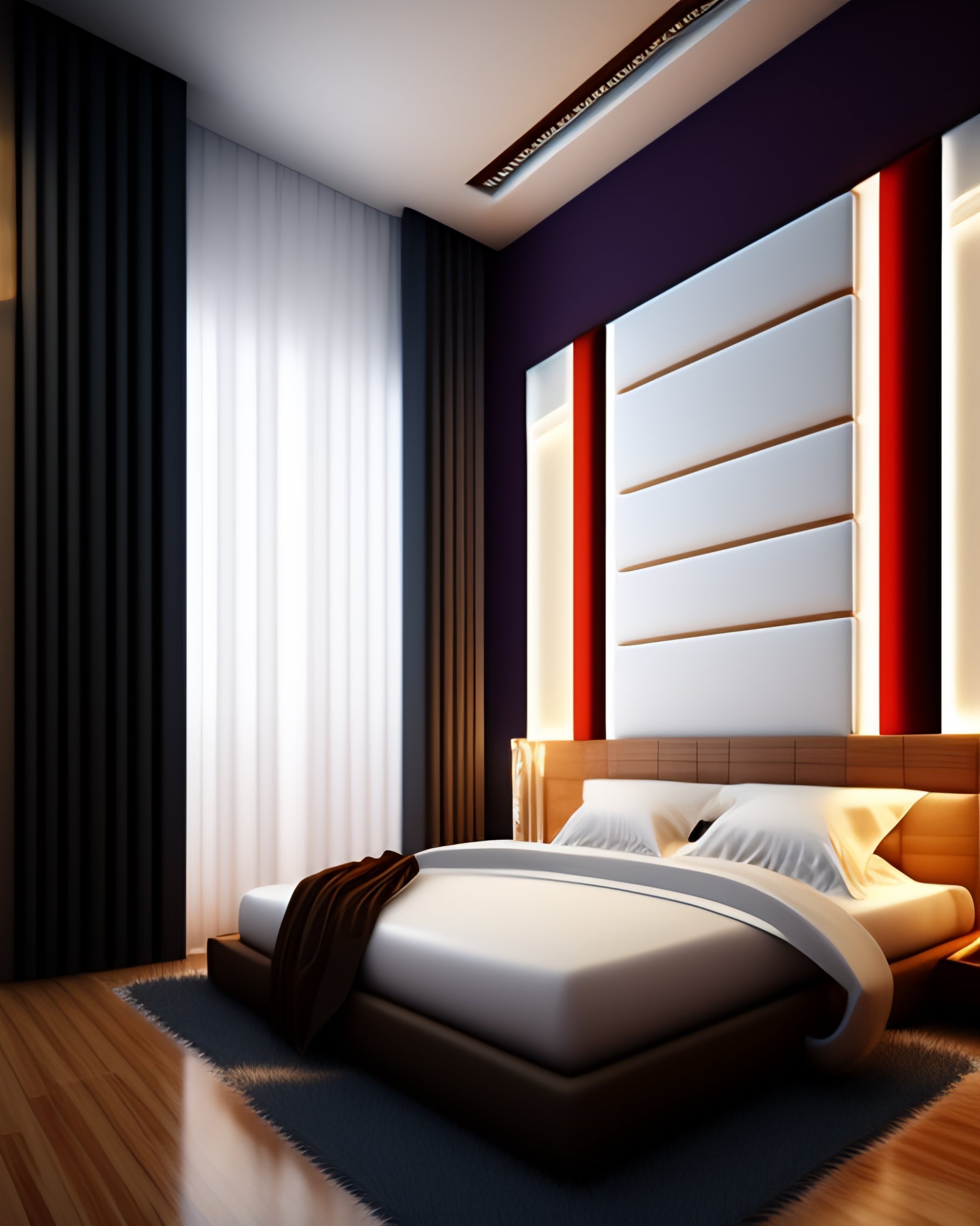 Lexica - White color interior, modular, bedroom, indian style, simple ...