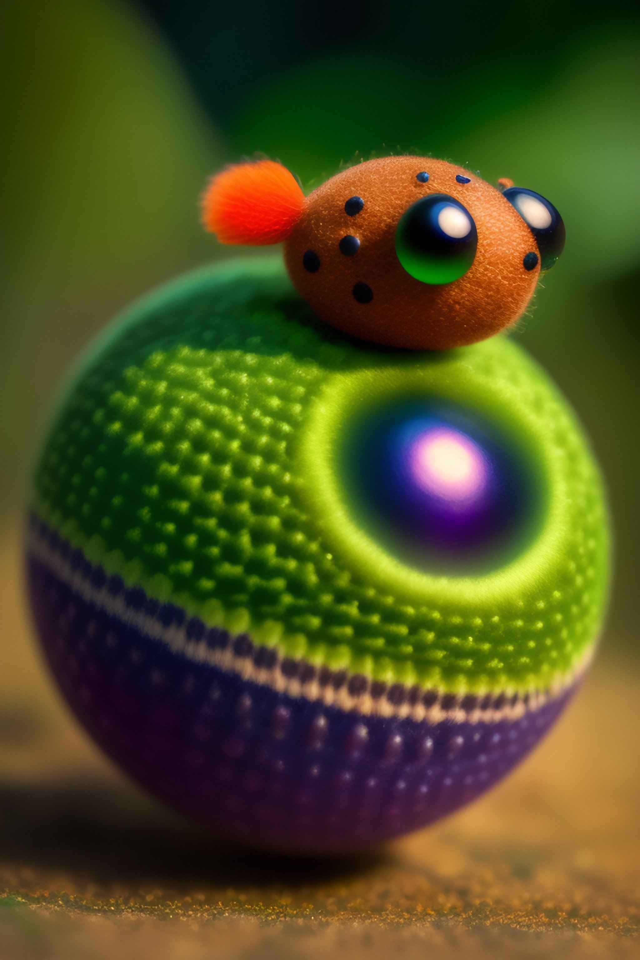 Lexica - A small ball-shaped uncanny ugly monster covered in several ...