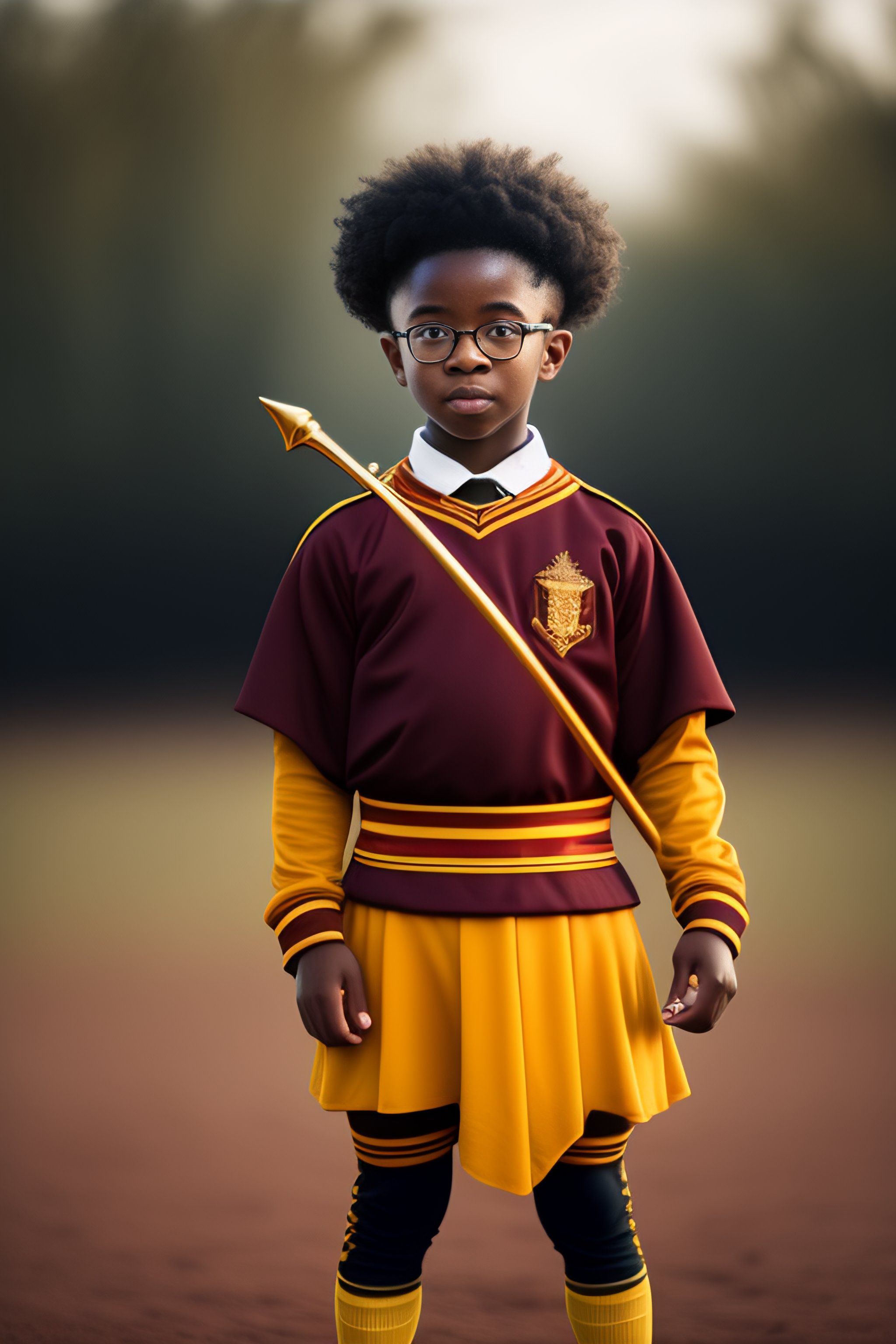 Lexica - Full shot young african harry potter, gryffindor quidditch ...