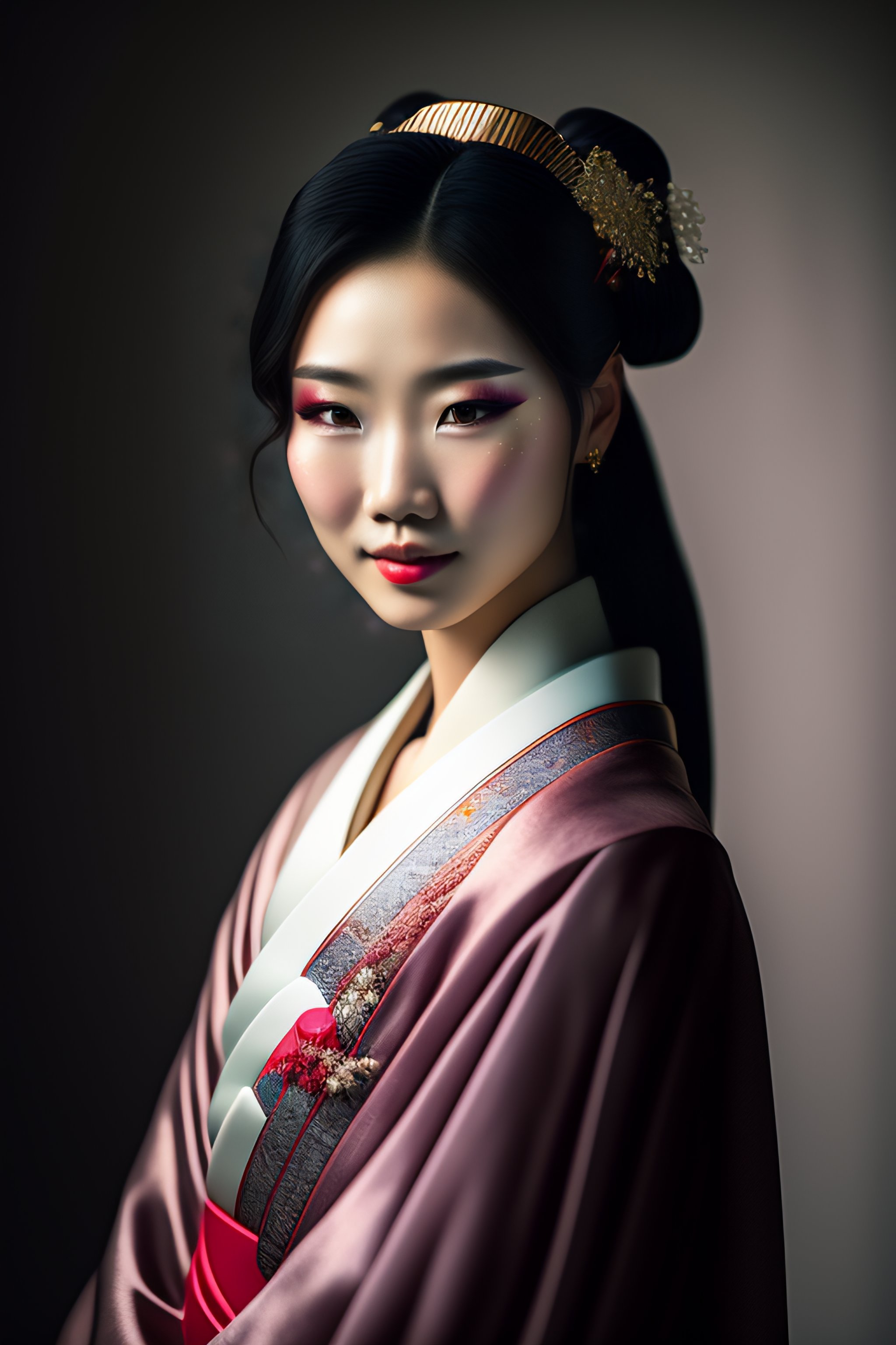 Lexica - Portrait of a stunningly beautiful, young, japanese geisha ...