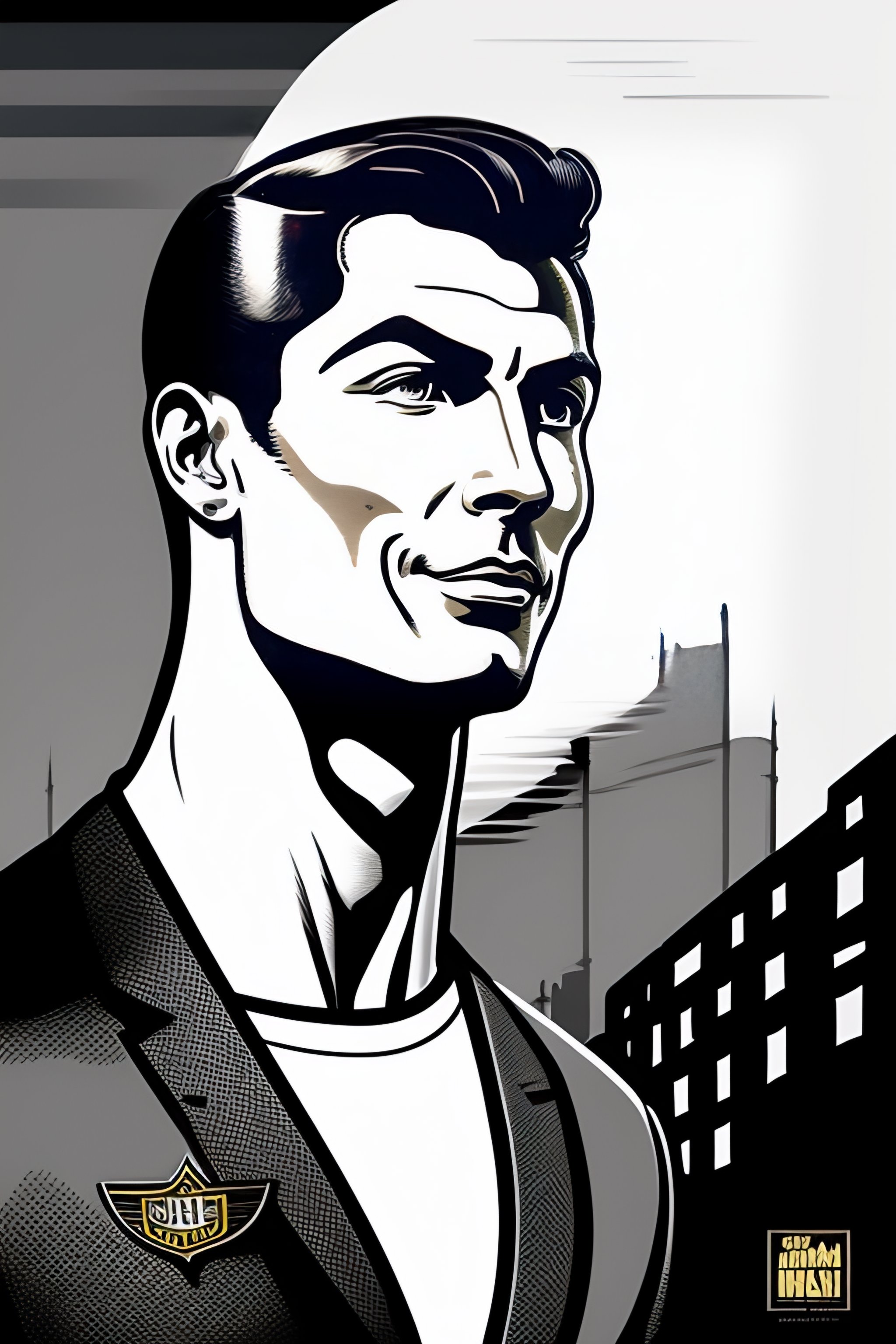 Lexica - Cristiano Ronaldo, illustrated by hergé, style of tin tin ...