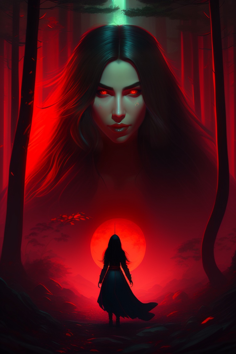 Lexica - Muma padurii has a dark aura around her, the woman has long ...