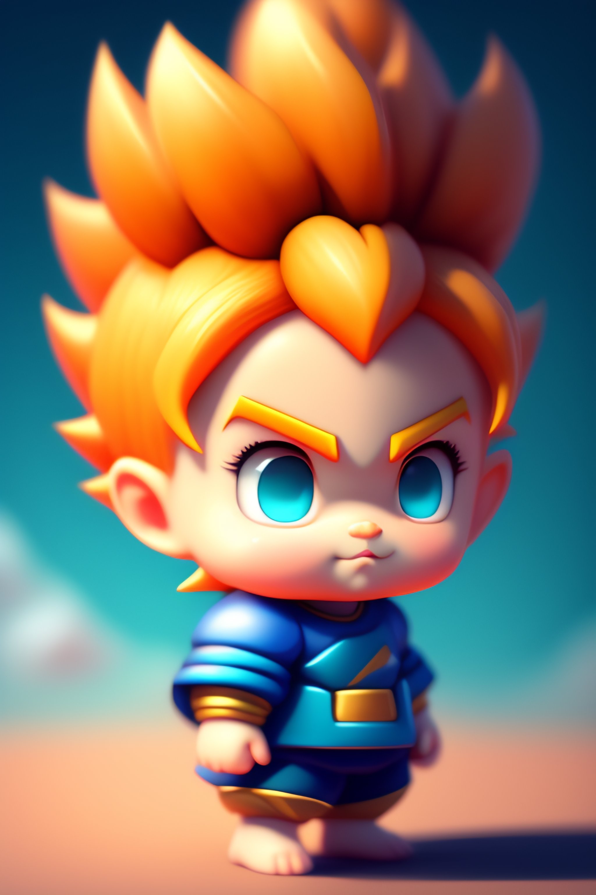 Lexica - Cute and adorable cartoon goku baby, fantasy, dreamlike ...