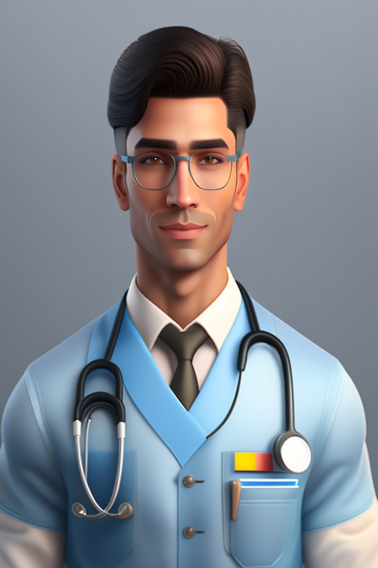 Lexica - A indin smart men doctor standing, looking at camera, front ...